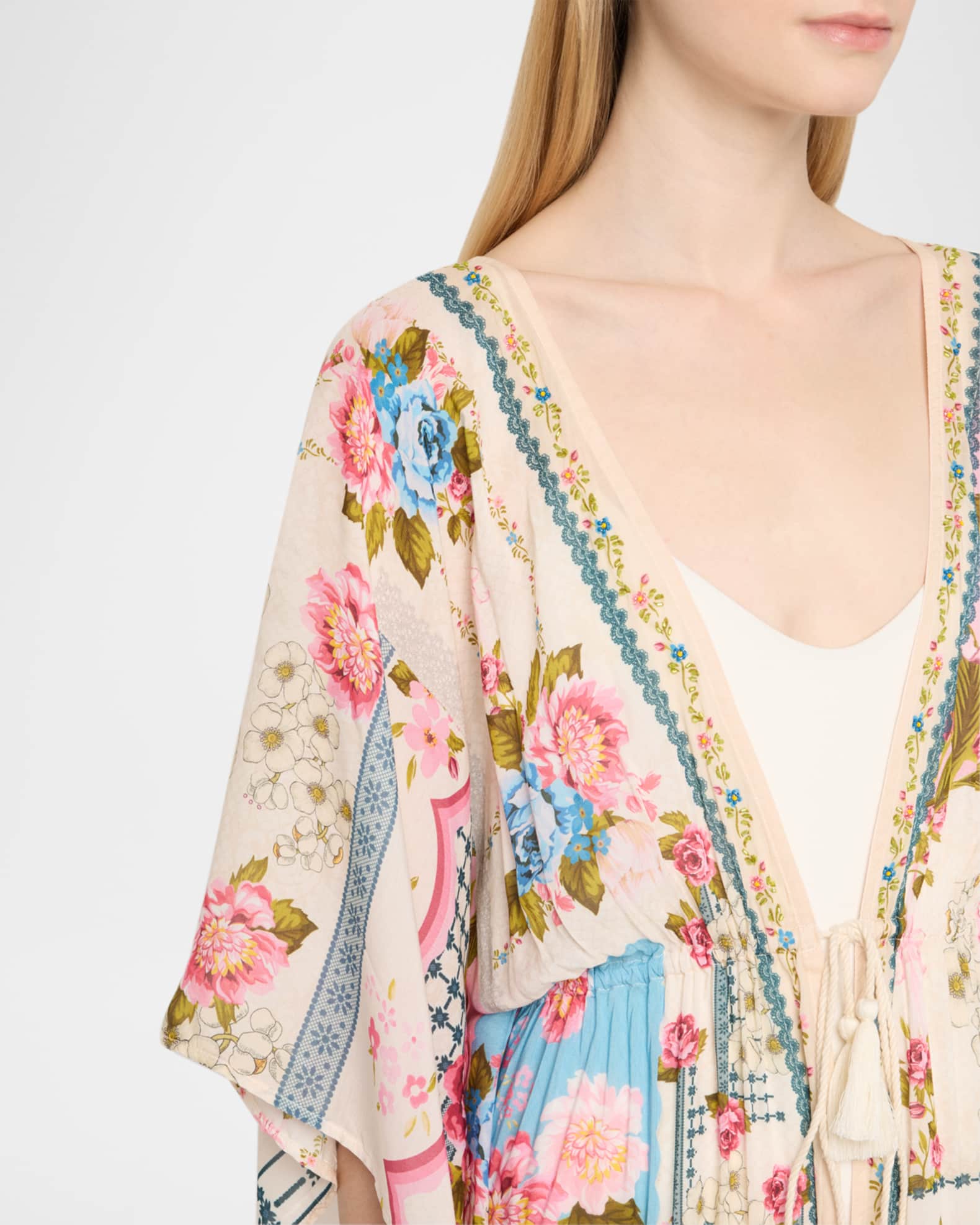 Agua Bendita Sam Meraki Maxi Kimono Coverup | Neiman Marcus