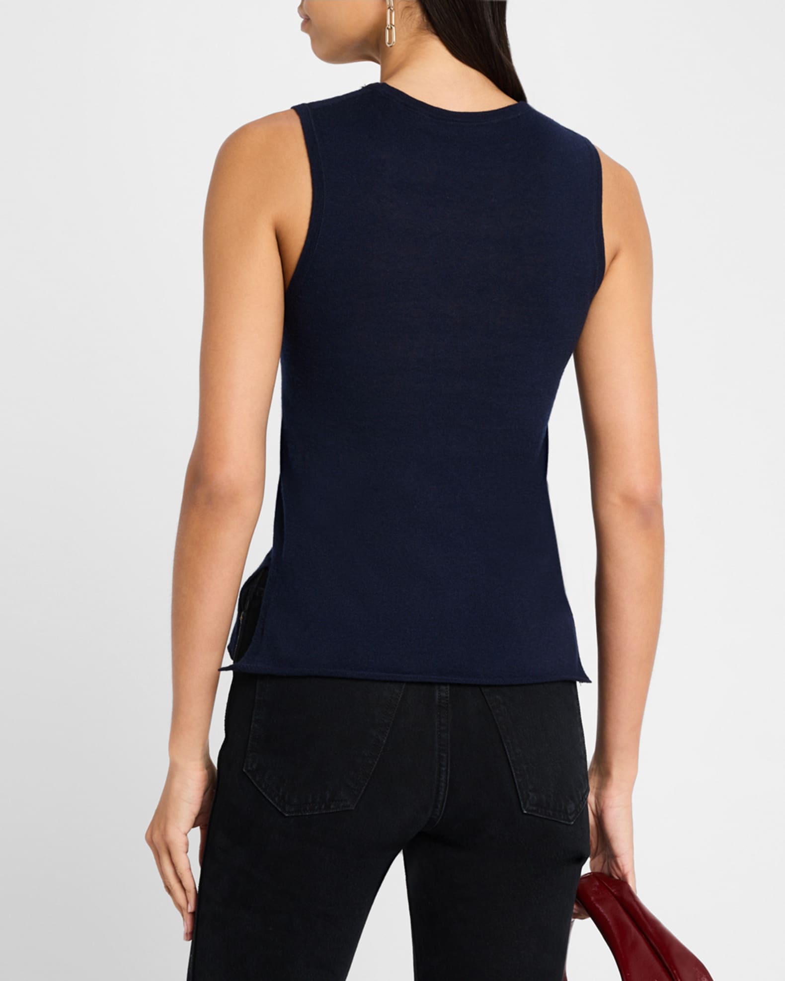 Majestic Filatures Machine-Washable Cashmere Sleeveless Sweater ...