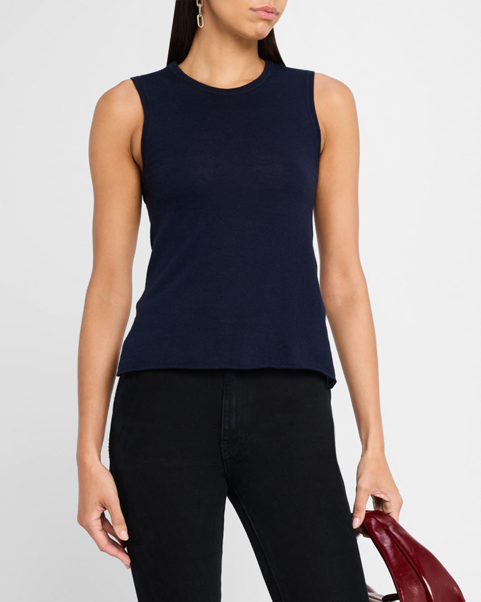 Majestic Filatures Machine-Washable Cashmere Sleeveless Sweater ...