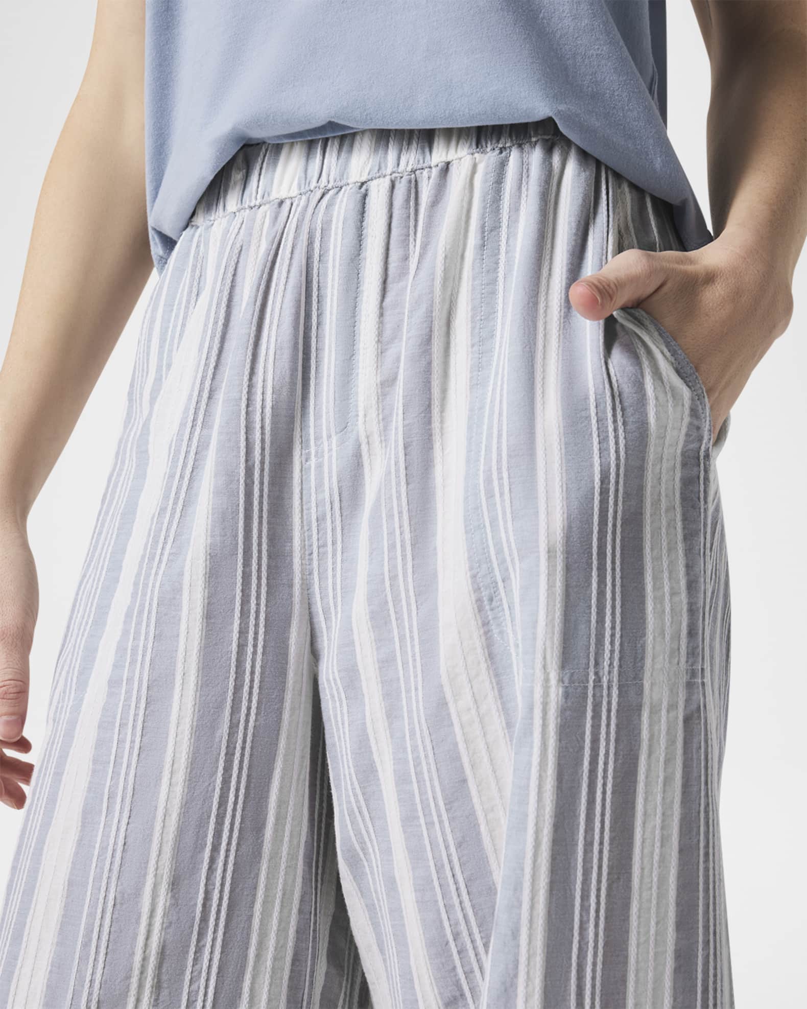 Splendid Raegan Striped Linen-Blend Pants | Neiman Marcus