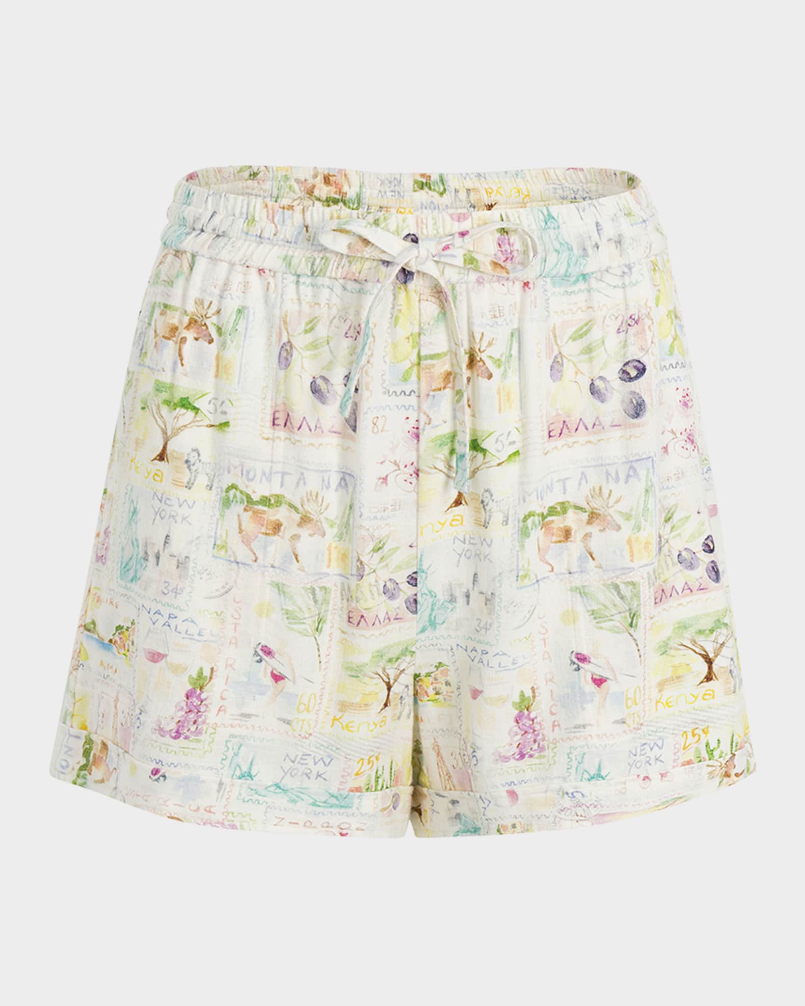 Splendid Coastal Postcard Shorts | Neiman Marcus
