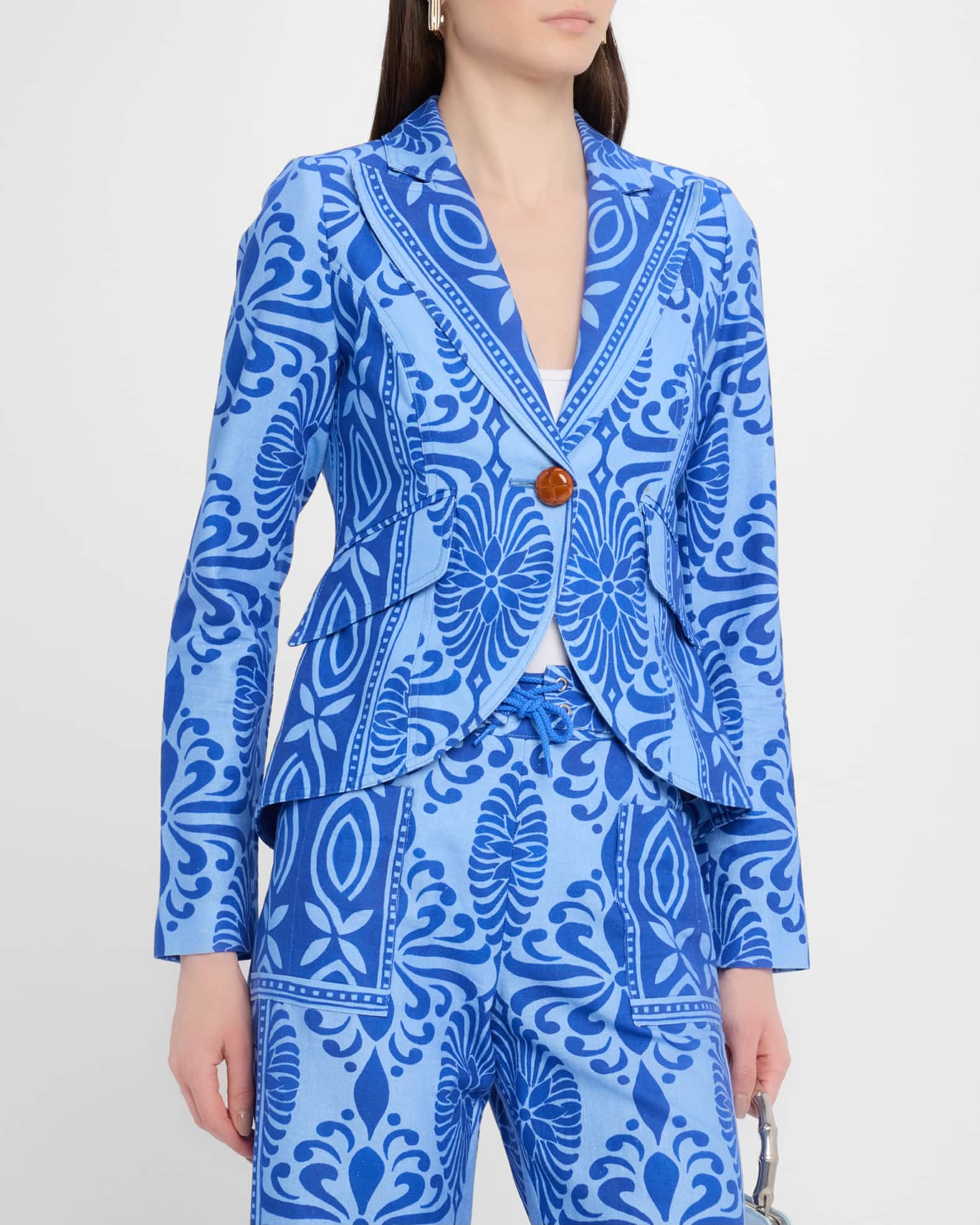 Smythe Graphic One-Button Blazer | Neiman Marcus
