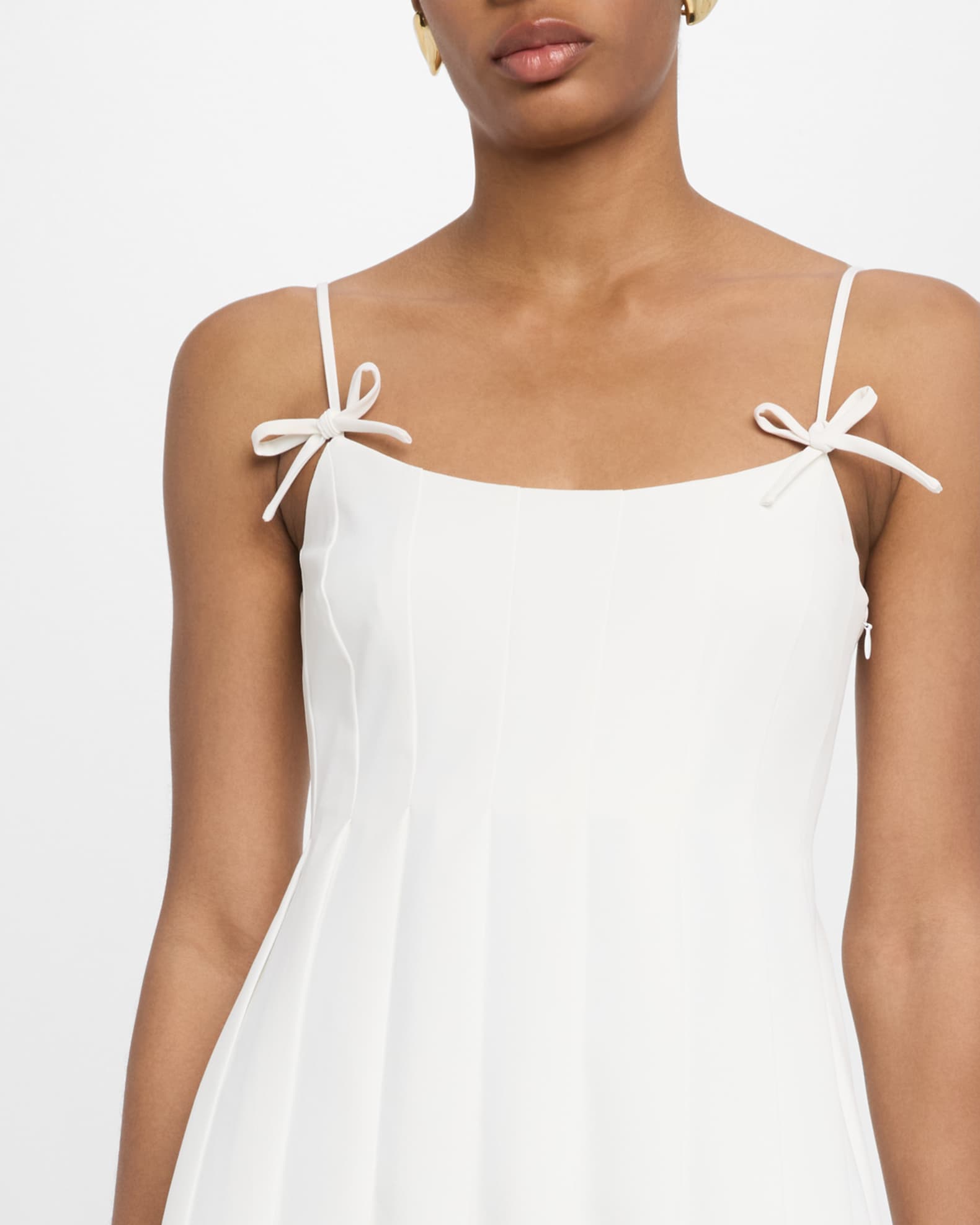 Cinq a Sept Letty Sleeveless Bow Mini Dress | Neiman Marcus
