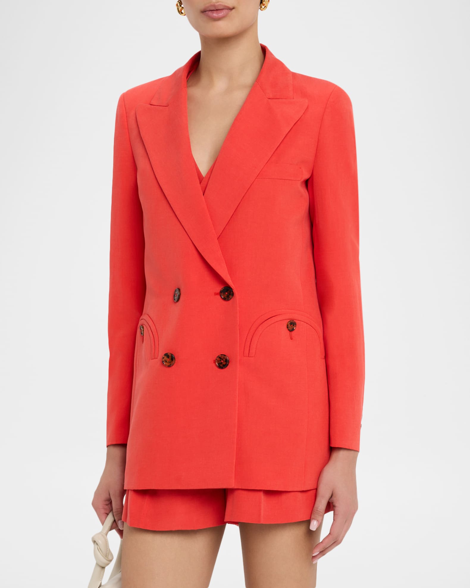 BLAZE Milano Flica Double-Breasted Everyday Blazer | Neiman Marcus