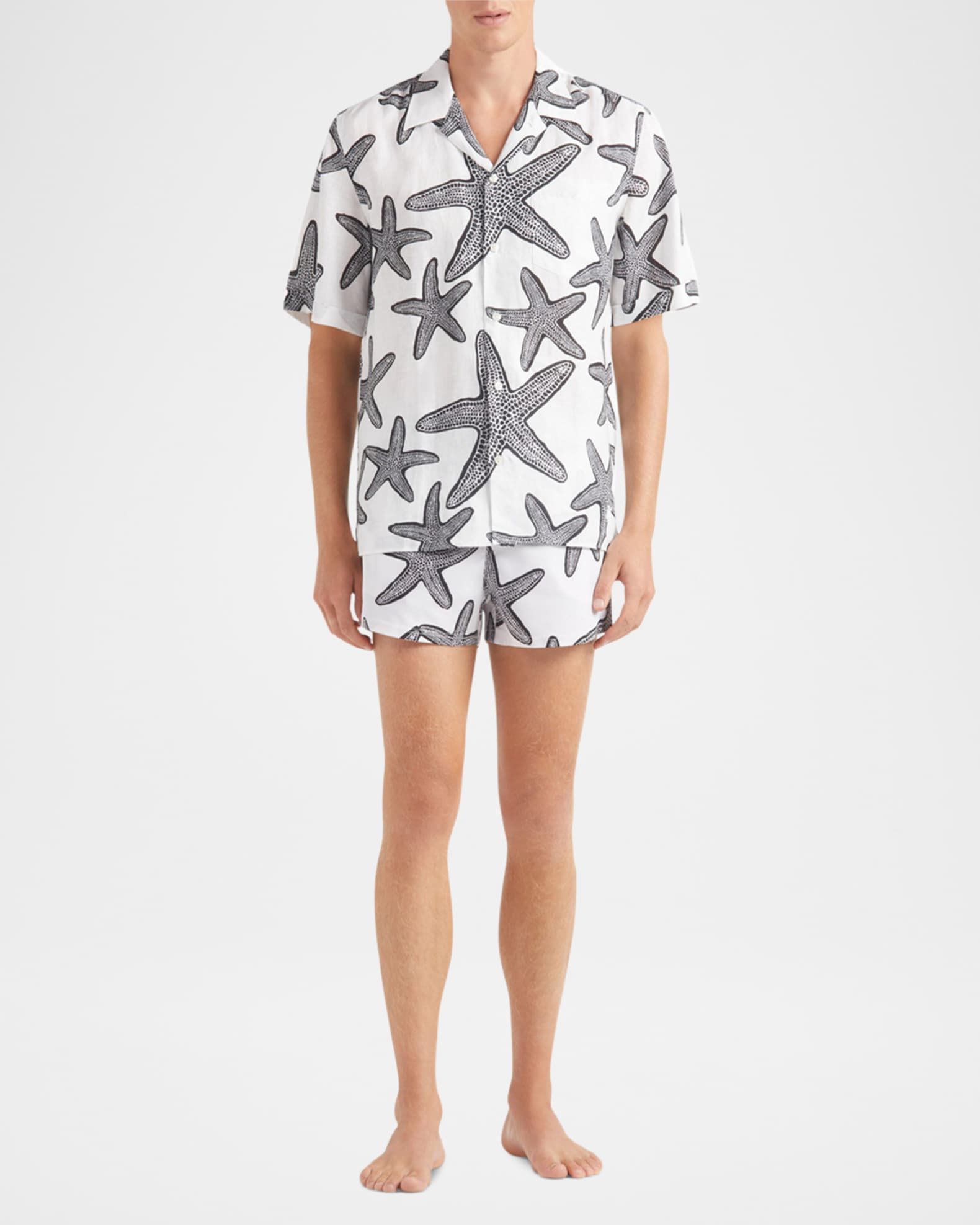 Vilebrequin Men's Starfish-Print Camp Shirt | Neiman Marcus