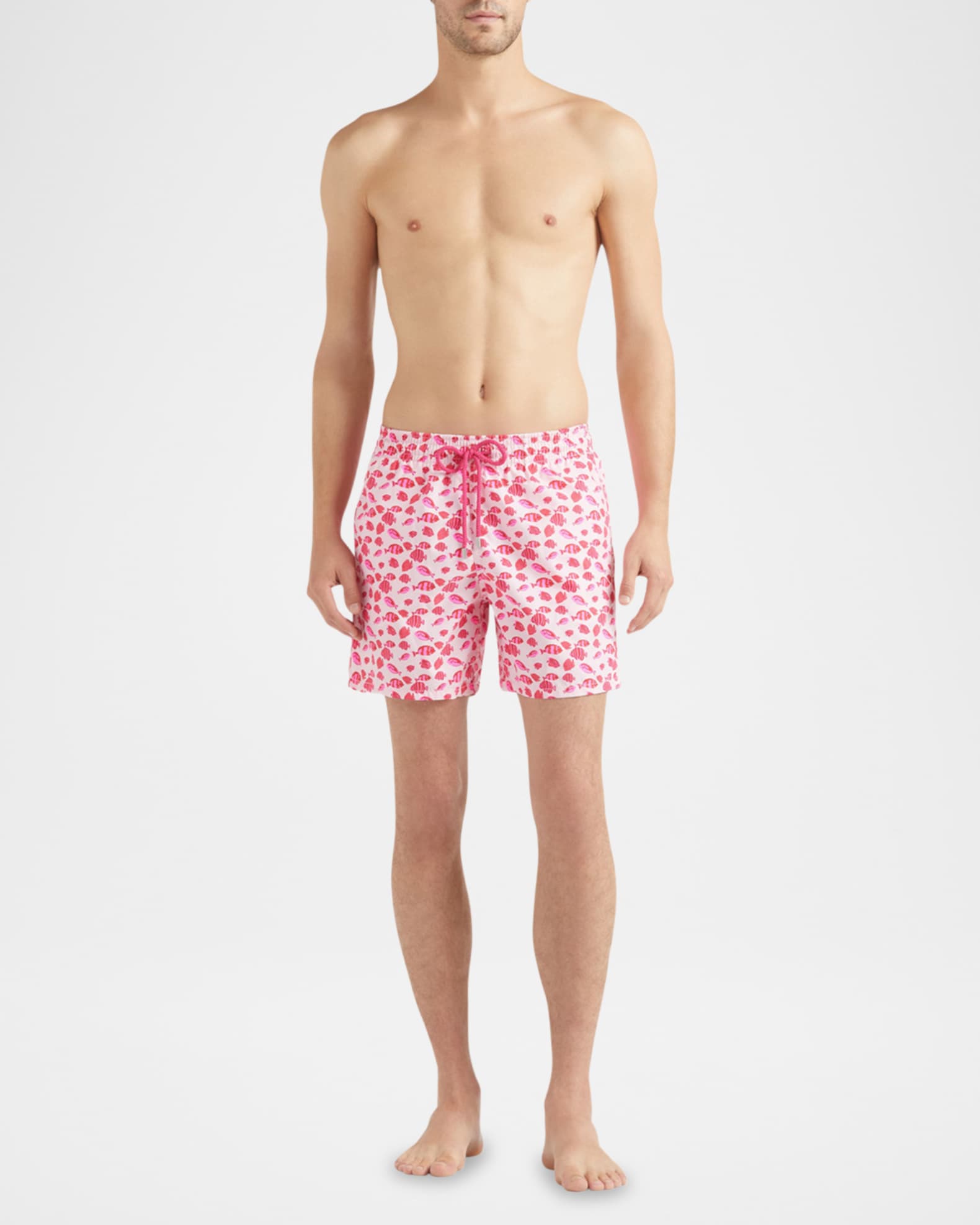Vilebrequin Men's Fish-Print Swim Shorts | Neiman Marcus