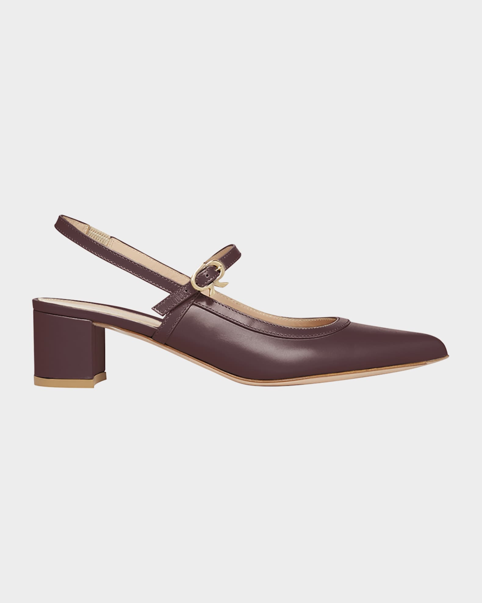 Gianvito Rossi Calfskin Mary Jane Slingback Pumps | Neiman Marcus