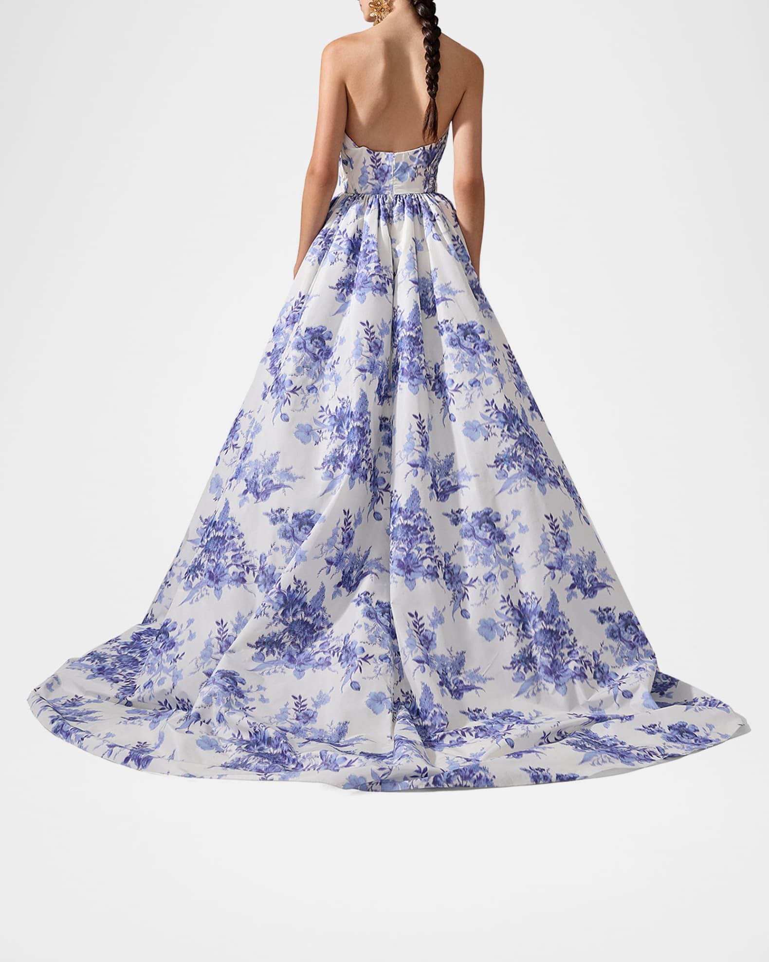 Carolina Herrera Strapless Gathered Bodice Ball Gown | Neiman Marcus