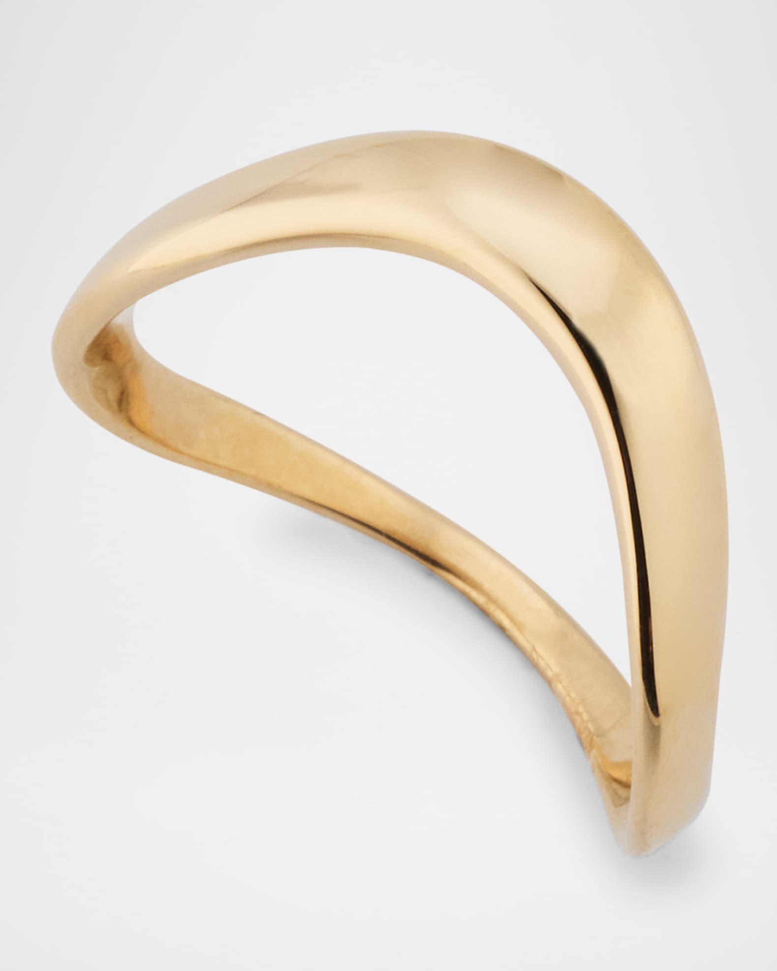 LANA 14K Gold Skinny Curved Bubble Ring | Neiman Marcus