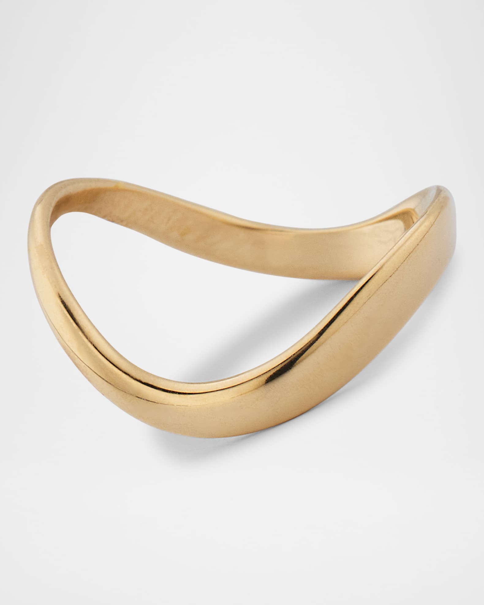 LANA 14K Gold Skinny Curved Bubble Ring | Neiman Marcus