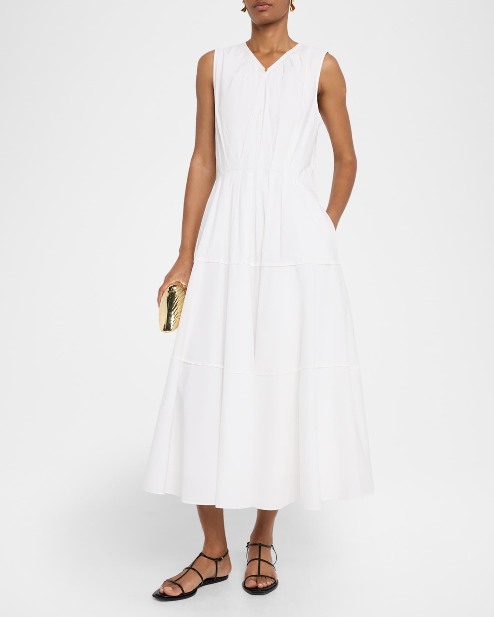 Proenza Schouler White Label Kailey Stretch Poplin Maxi Dress | Neiman ...