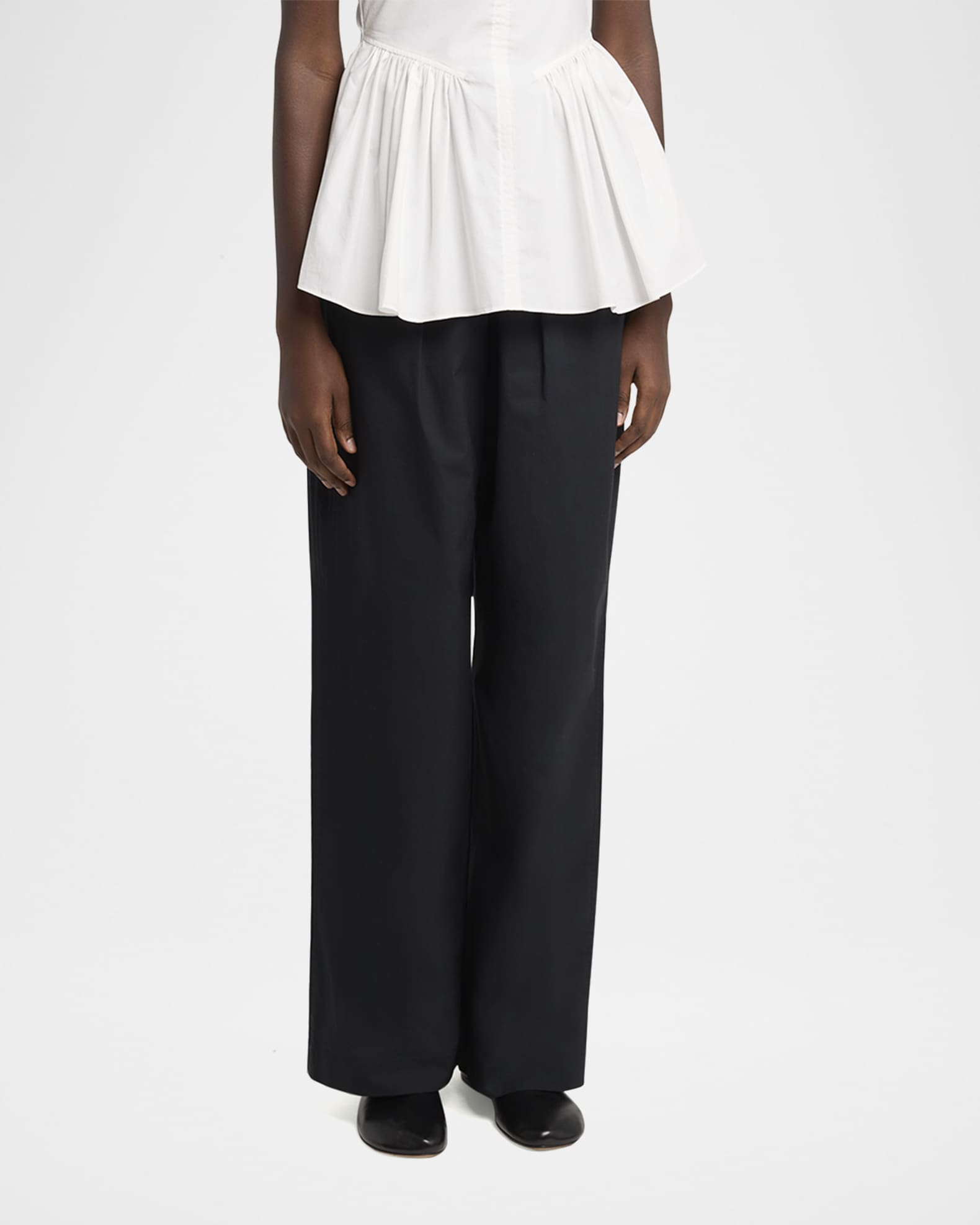 Proenza Schouler White Label Barrett Stretch Poplin Pants | Neiman Marcus