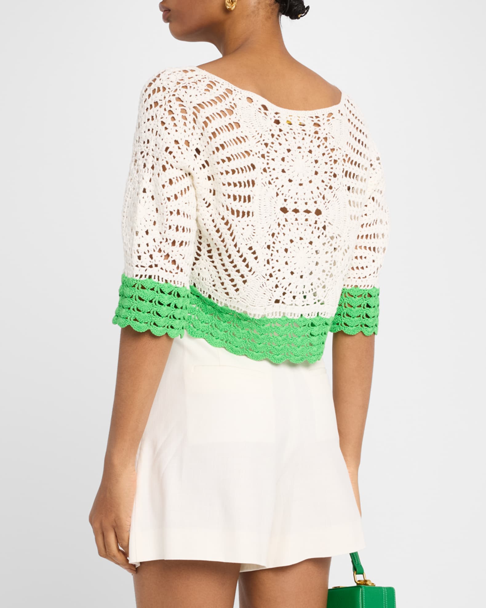 Ramy Brook Kristina Cropped Crochet Top | Neiman Marcus