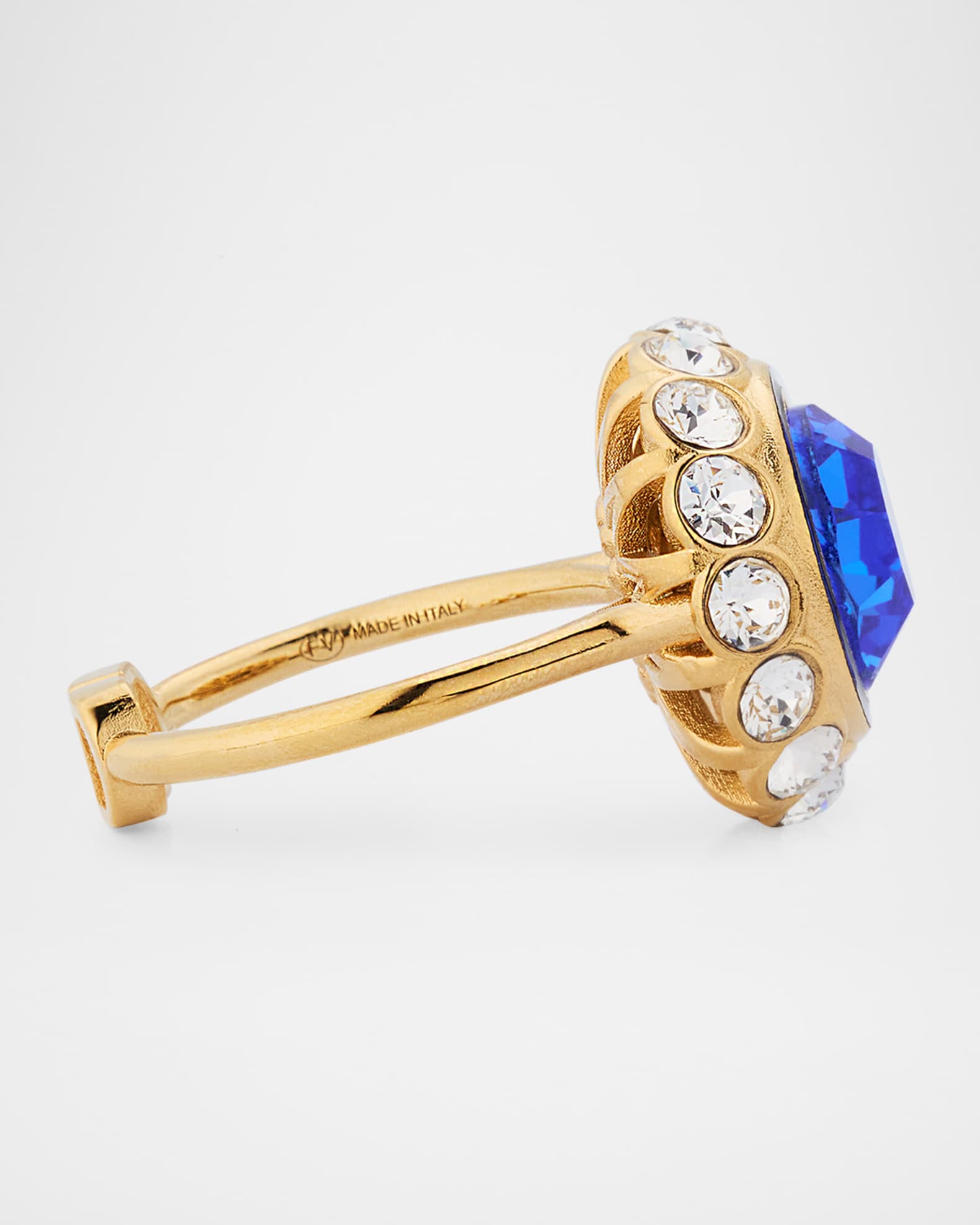 Valentino Garavani VLogo Signature Ring in Metal, Enamel and Crystals ...