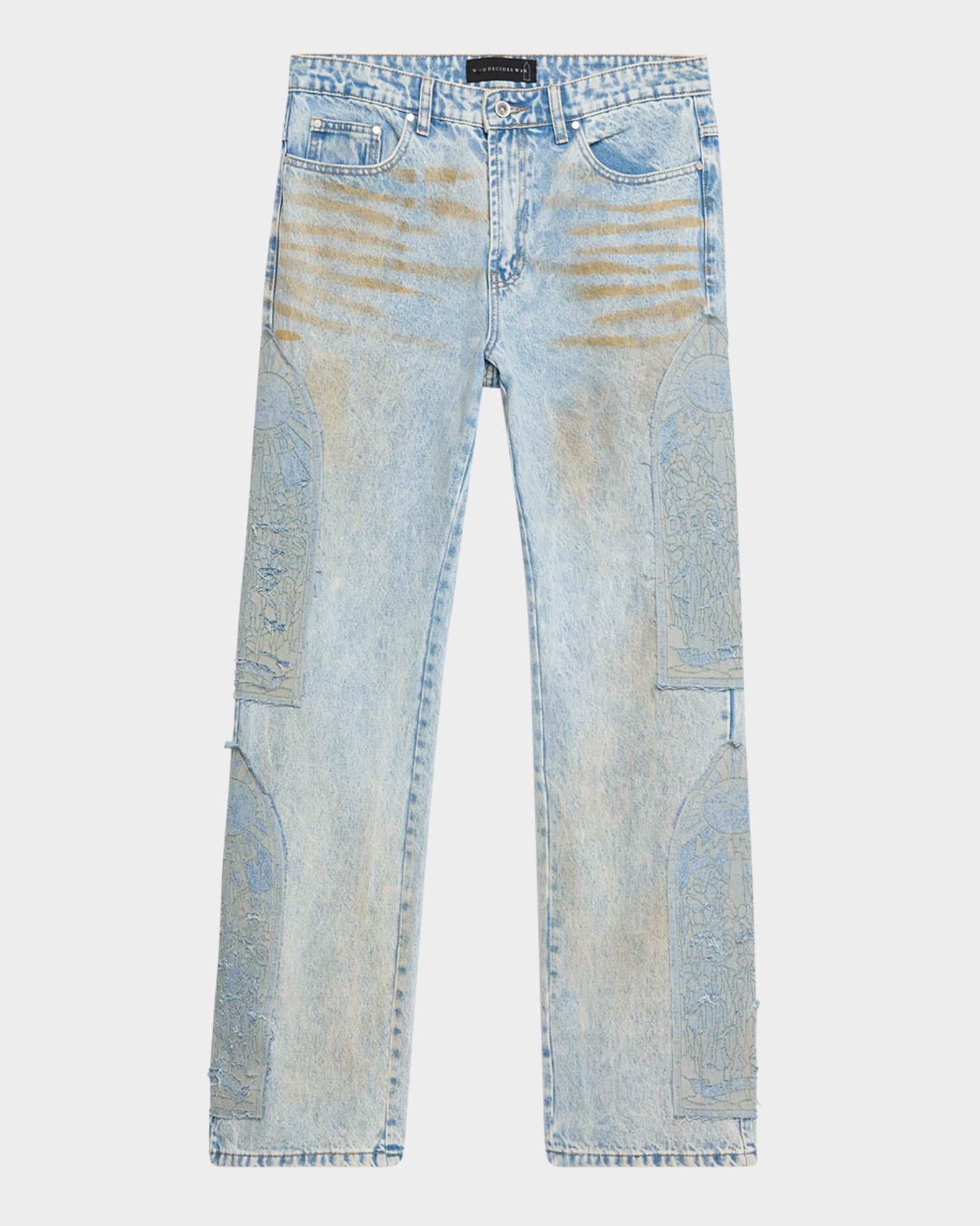 WHO DECIDES WAR Men's Mechanic Signature Denim Jeans | Neiman Marcus