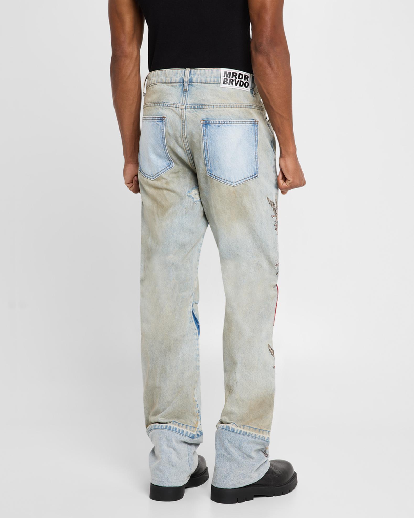WHO DECIDES WAR Men's Chaos Embroidered Jeans | Neiman Marcus