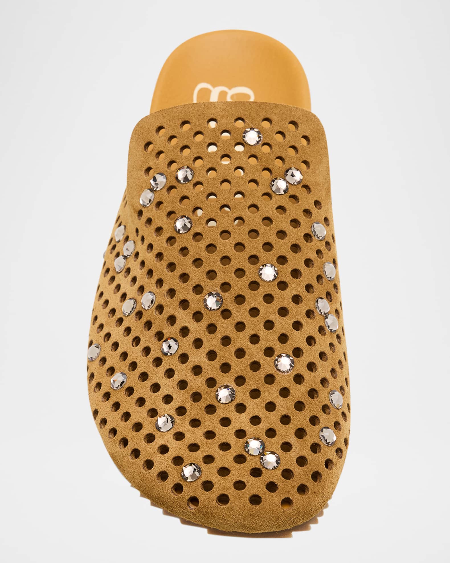 Pedro Garcia Braidy Crystal-Embellished Suede Clogs | Neiman Marcus