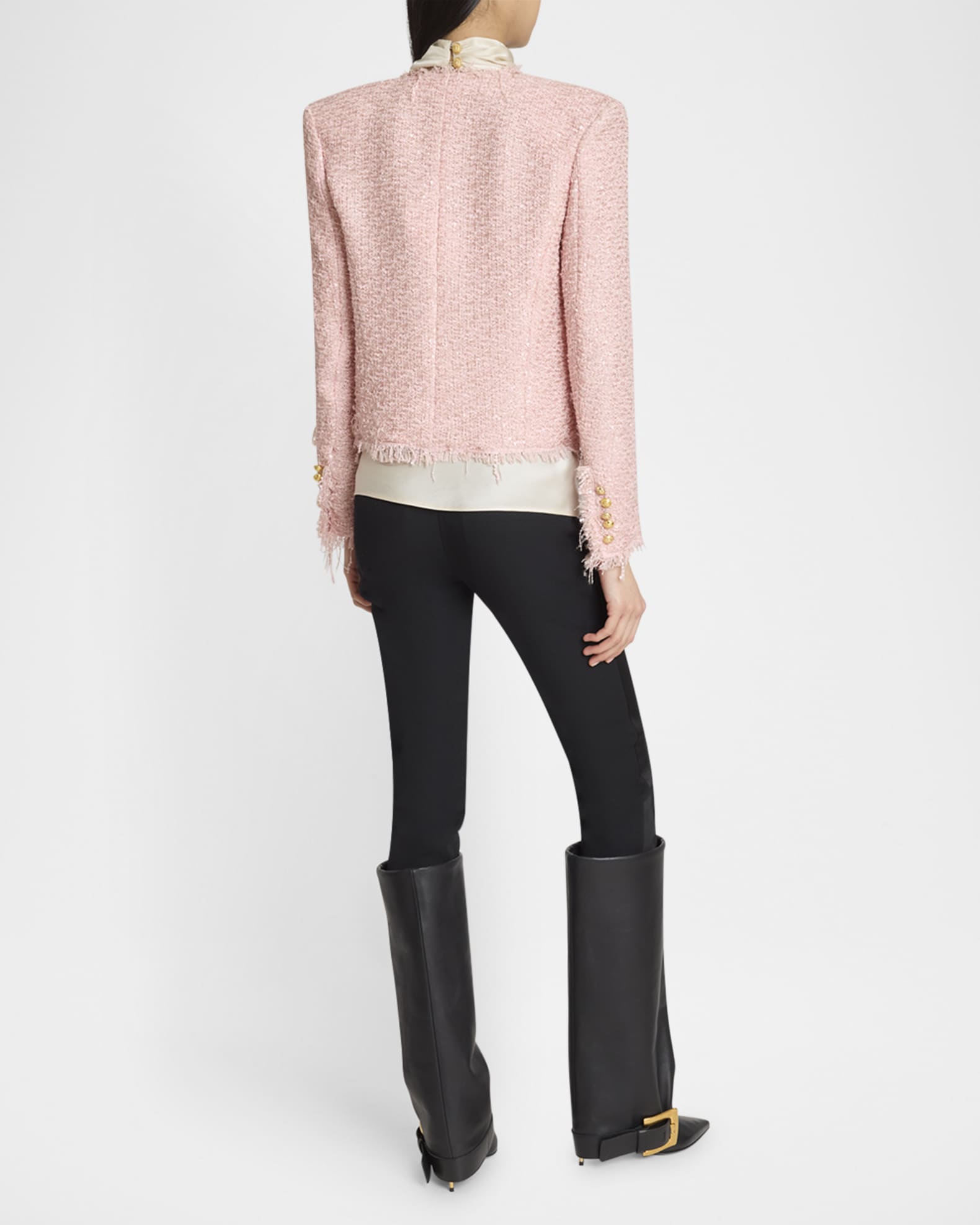 Balmain Spencer Sequined Tweed Jacket | Neiman Marcus