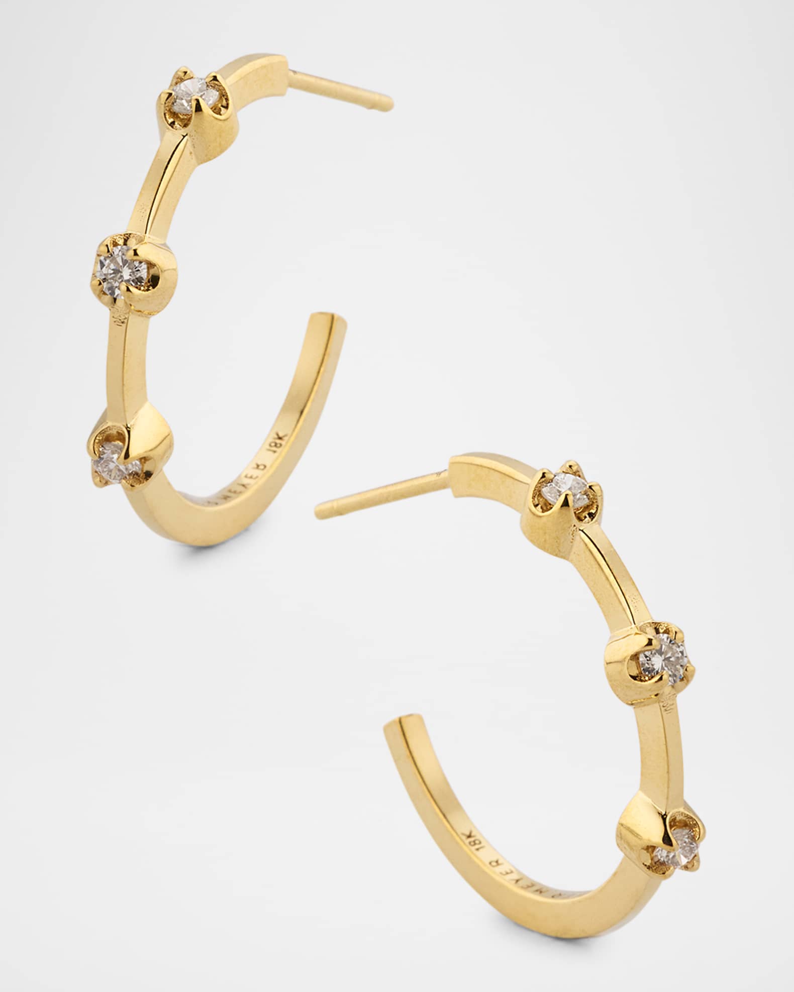 Jennifer Meyer Small Diamond Hoop Earrings | Neiman Marcus