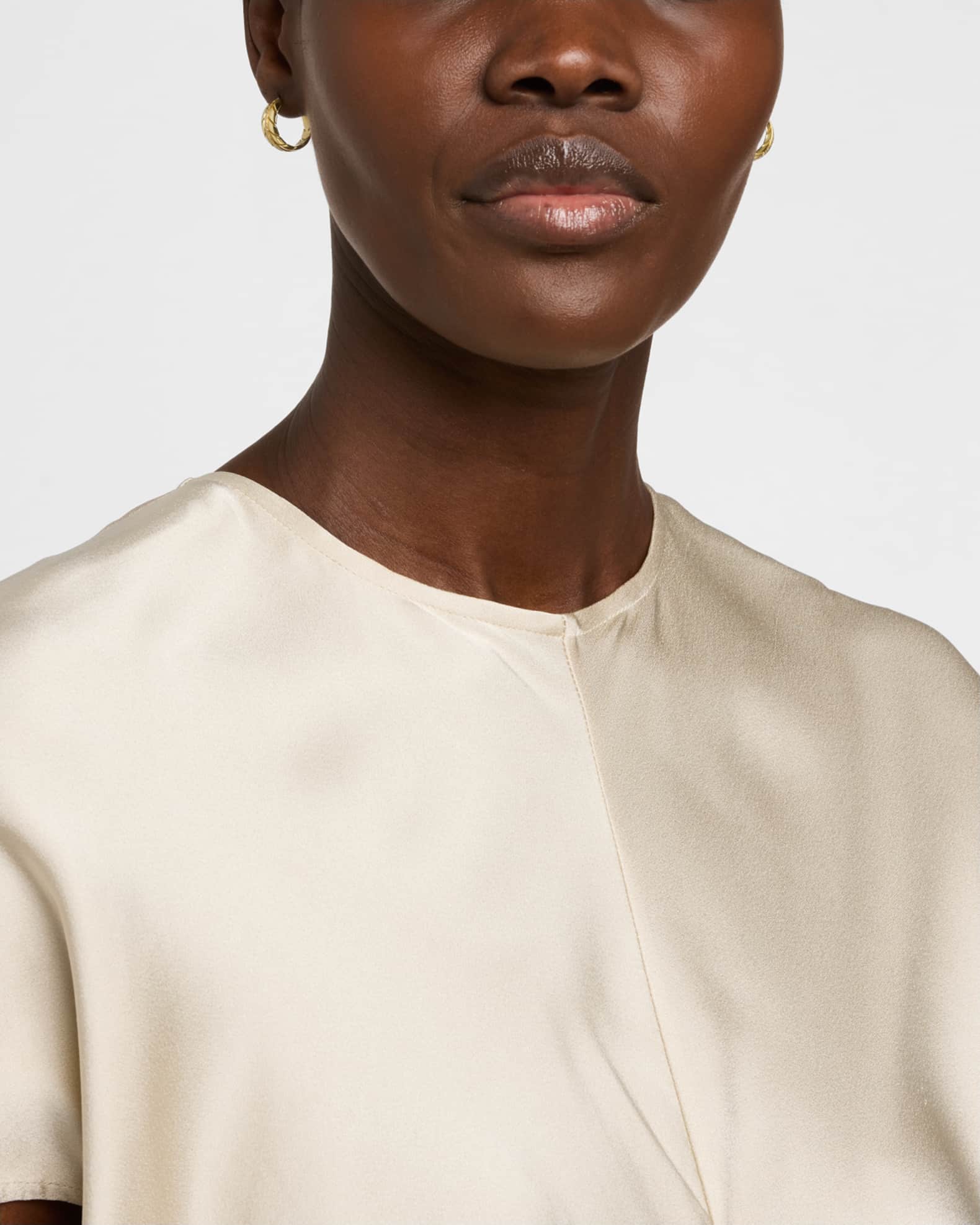 Jennifer Meyer Small Leaf Diamond Hoop Earrings | Neiman Marcus