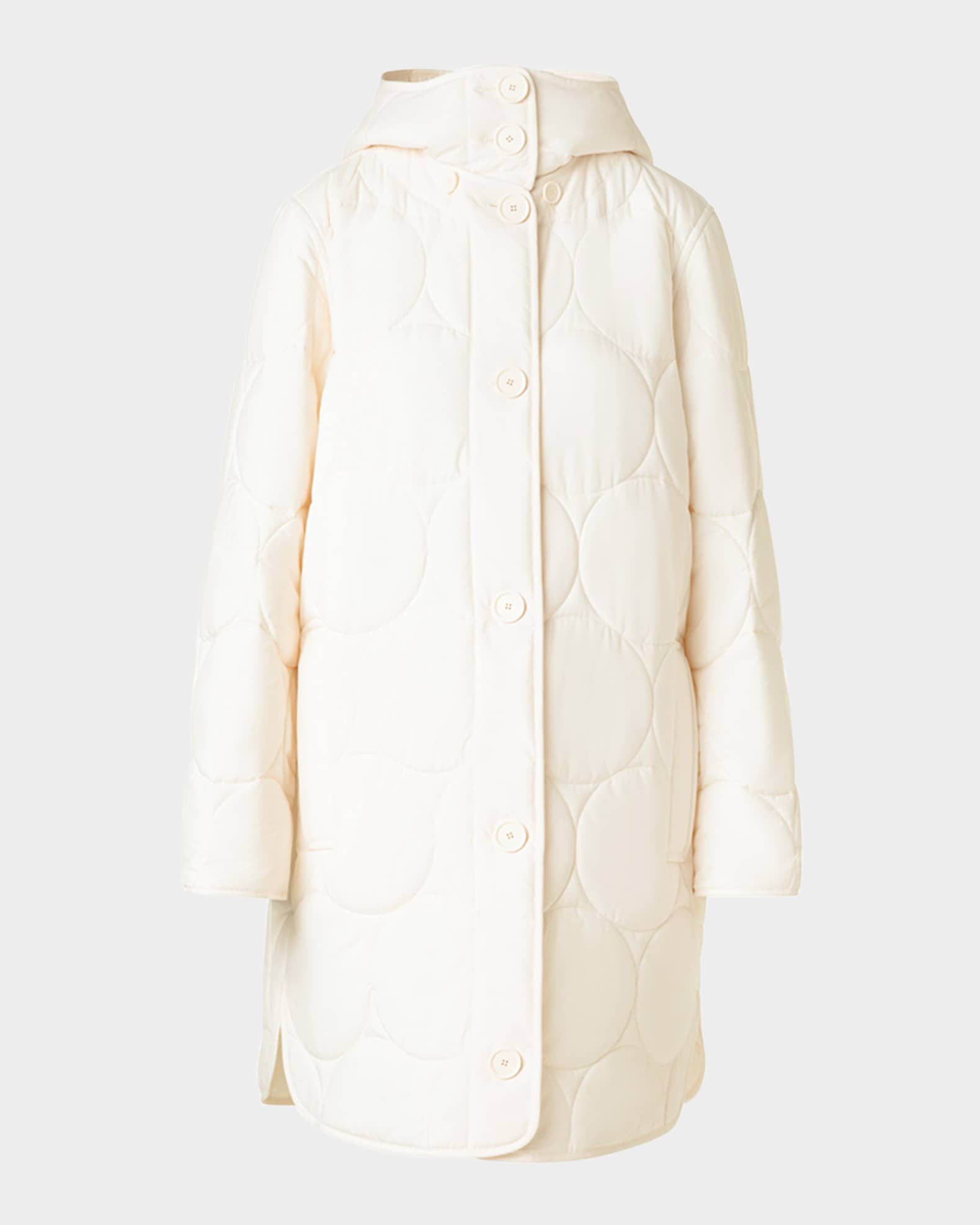 Akris punto Signature Dot Quilted Oversized Coat | Neiman Marcus