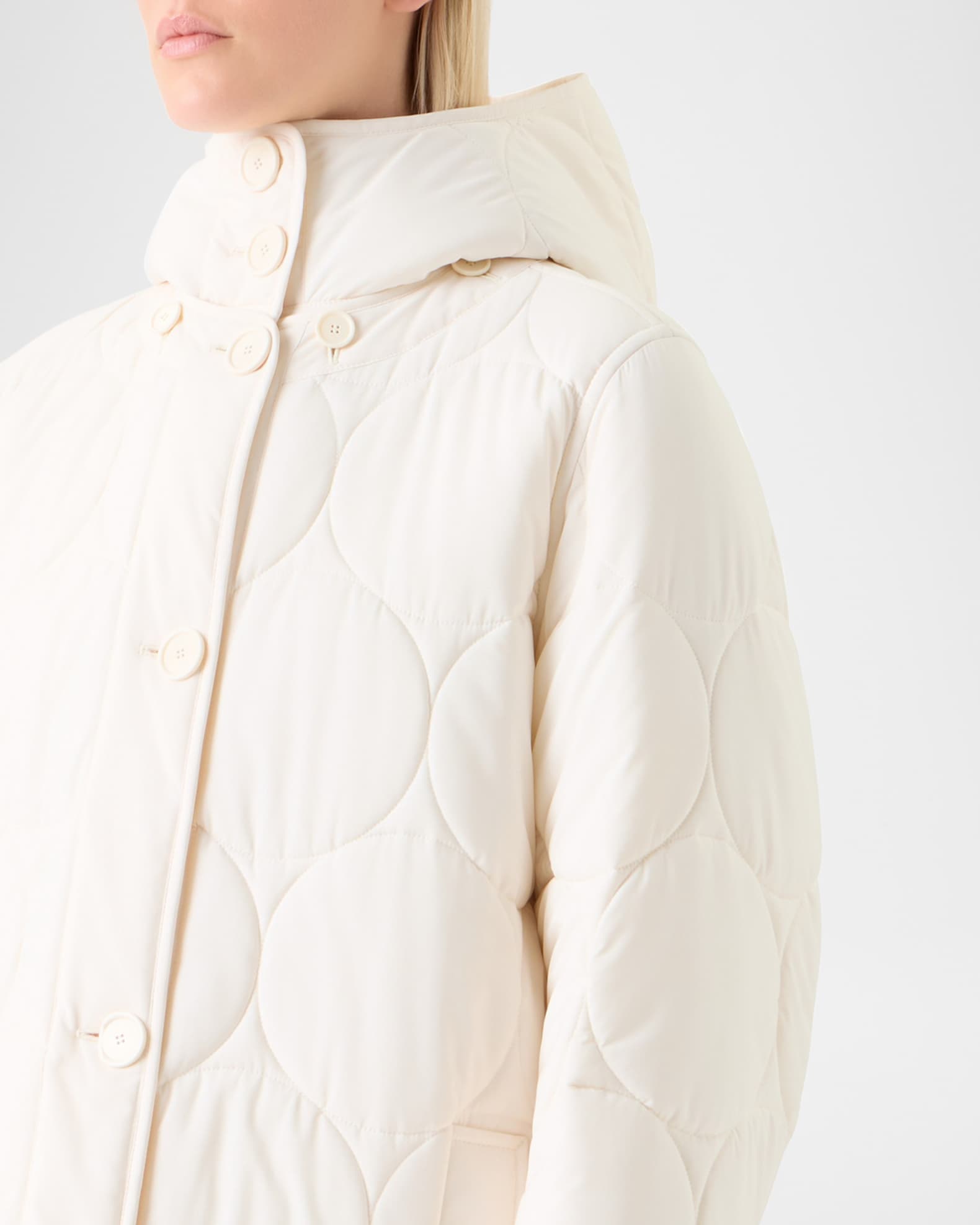 Akris punto Signature Dot Quilted Oversized Coat | Neiman Marcus