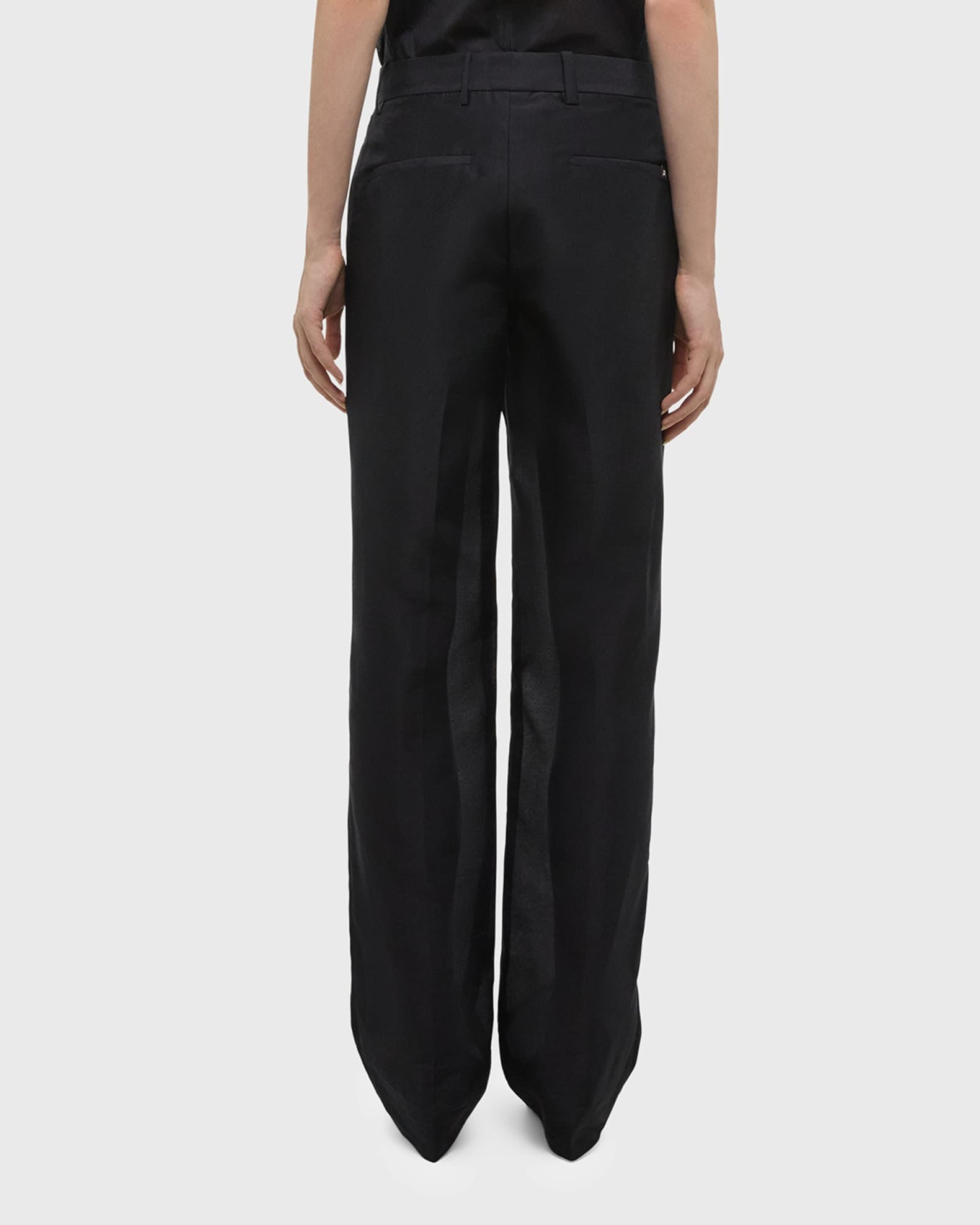 Helmut Lang Sheer Straight-Leg Trousers | Neiman Marcus