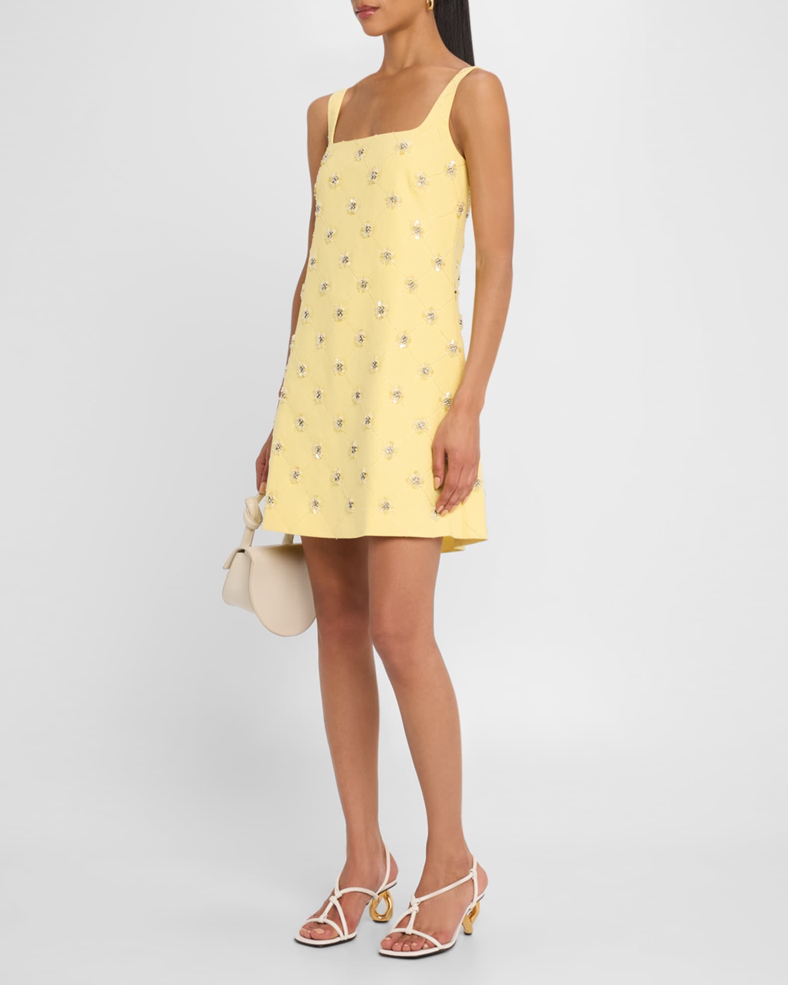 Tanya Taylor Barton Embellished Mini Shift Dress | Neiman Marcus