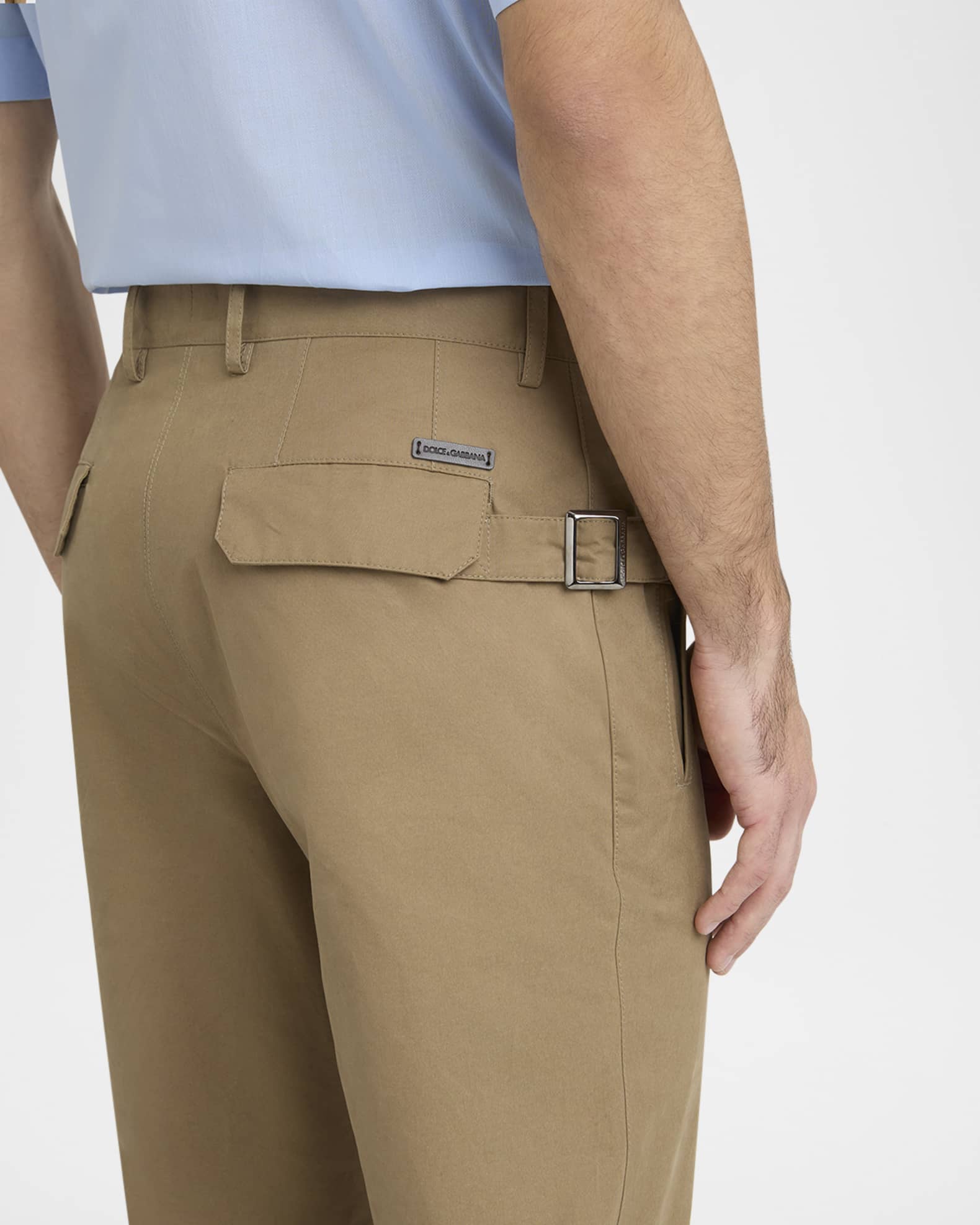 Dolce&Gabbana Men's Cotton Side-Adjuster Pants | Neiman Marcus
