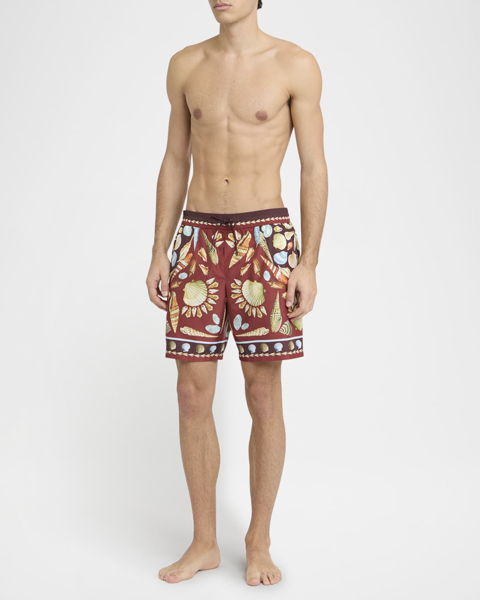 Dolce&Gabbana Men's Costiera Swim Trunks | Neiman Marcus