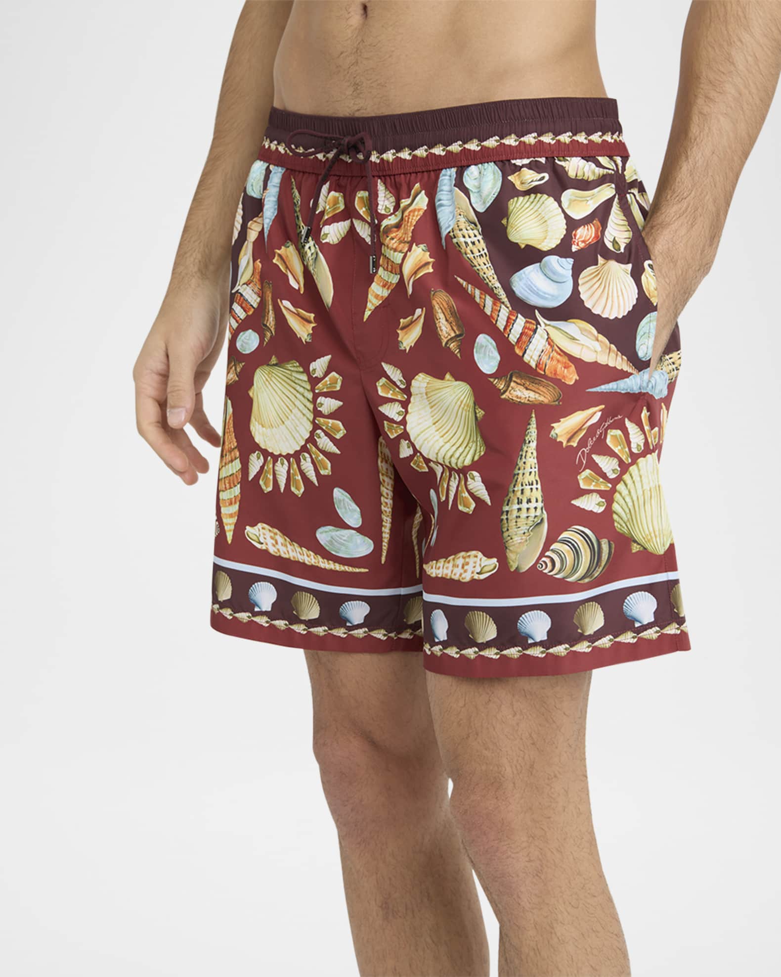 Dolce&Gabbana Men's Costiera Swim Trunks | Neiman Marcus