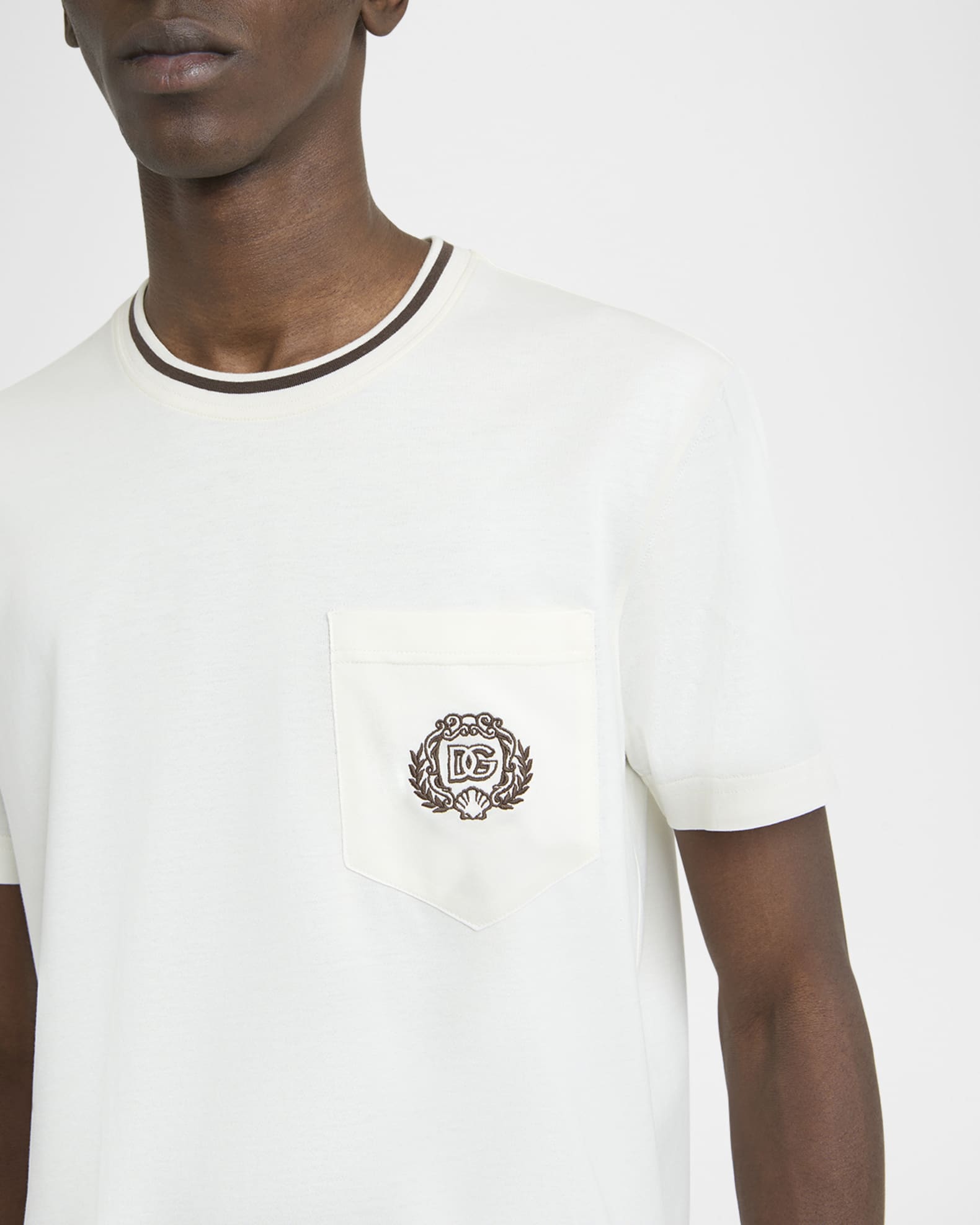 Dolce&Gabbana Men's DG Emblem Pocket T-Shirt | Neiman Marcus