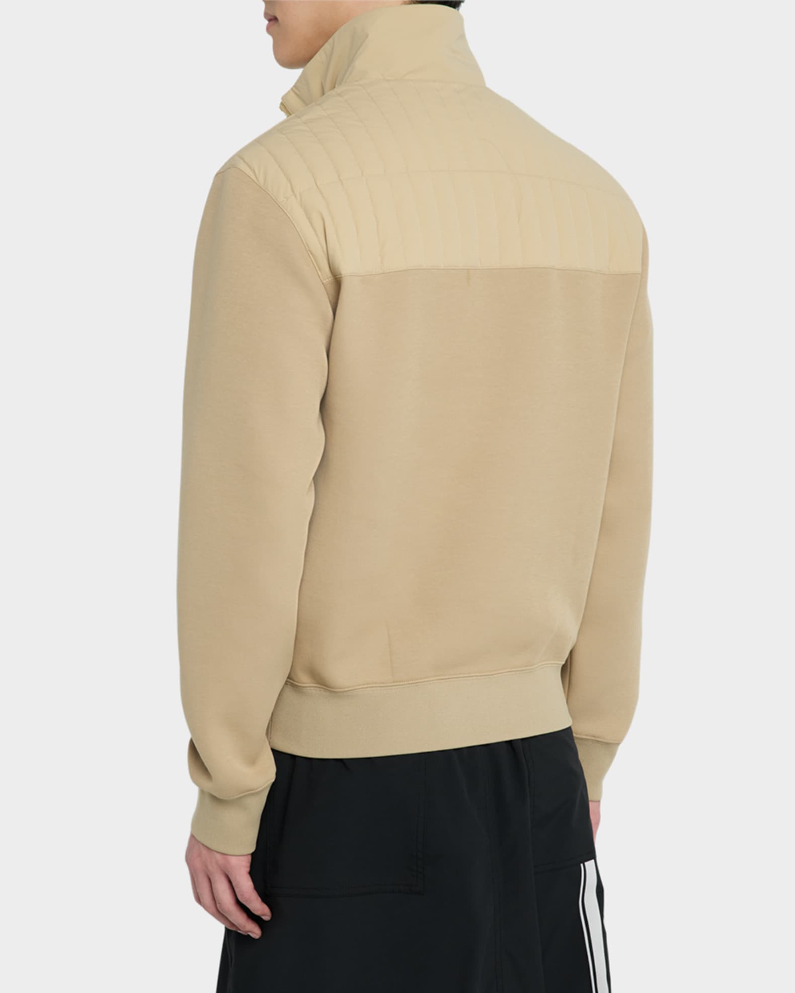 Mackage Men's Corey Hybrid Down Quarter-Zip Sweater | Neiman Marcus