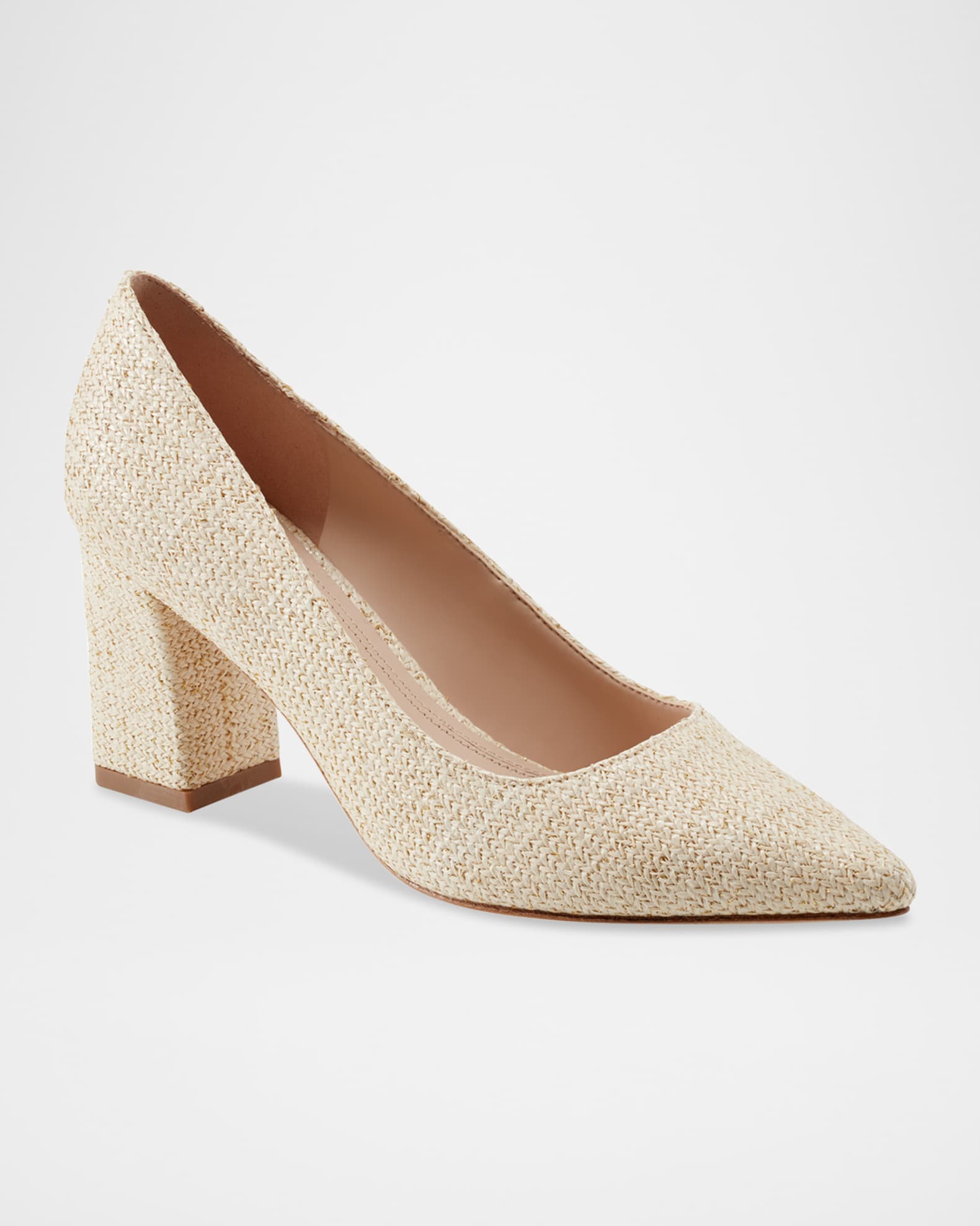 Marc Fisher LTD Zala Fabric Block-Heel Pumps | Neiman Marcus