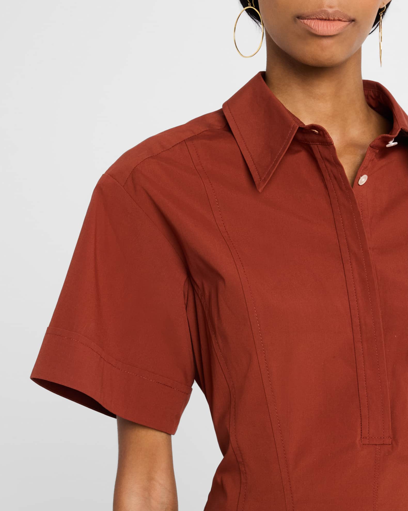 A.L.C. Dell Short-Sleeve Mini Dress | Neiman Marcus