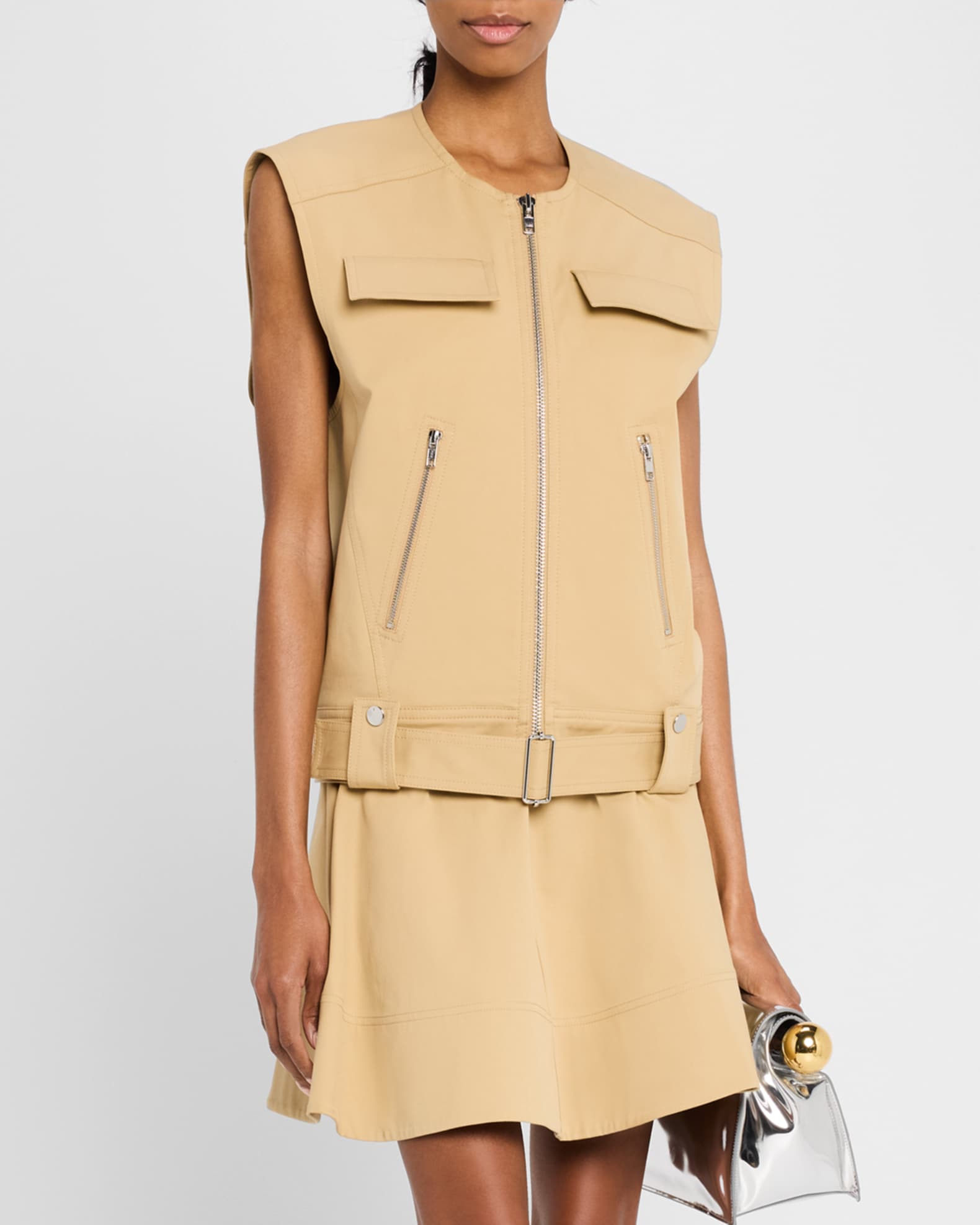 A.L.C. Cal Sleeveless Utility Jacket | Neiman Marcus