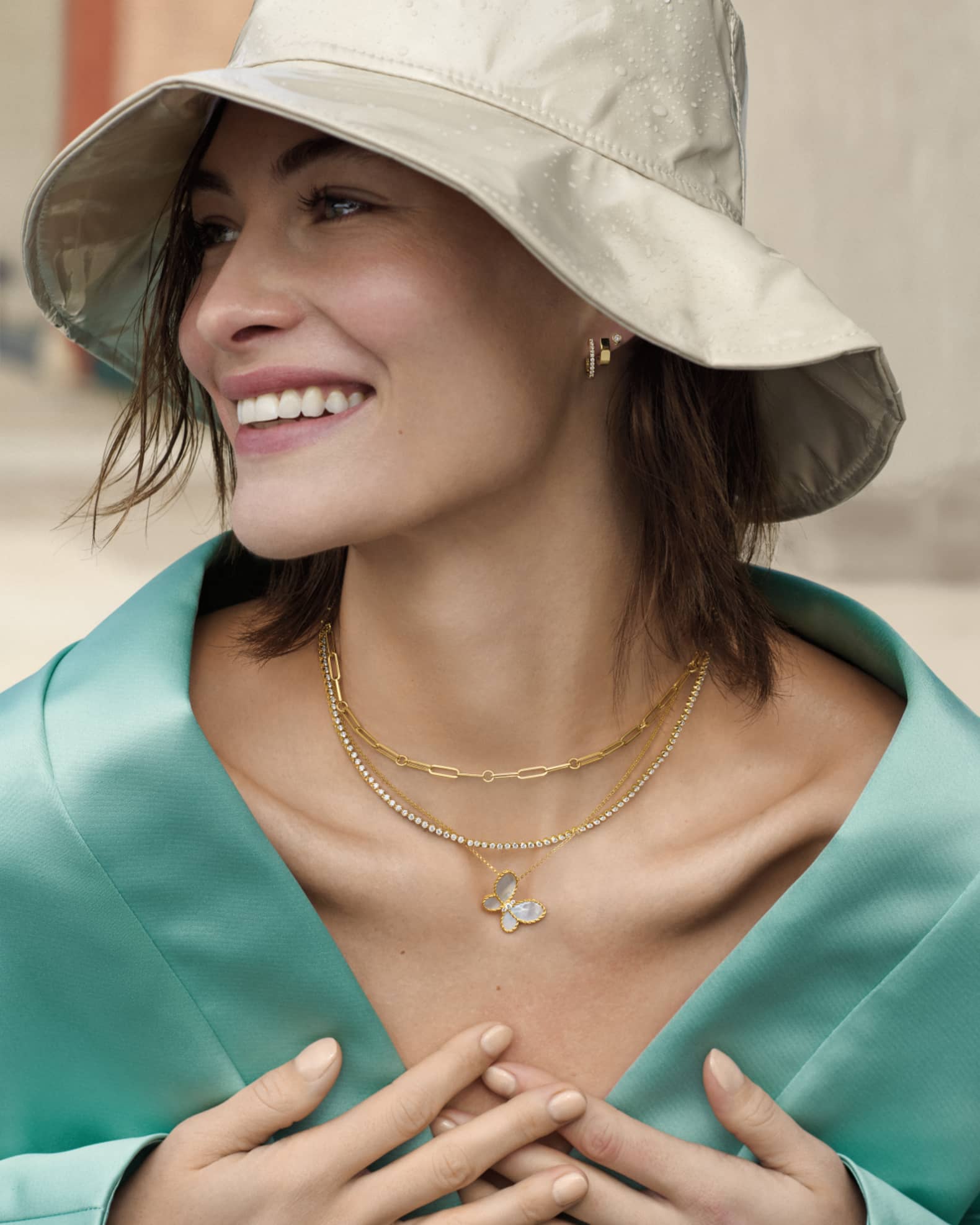 Roberto Coin 18K Yellow Gold Diamond Tennis Necklace | Neiman Marcus