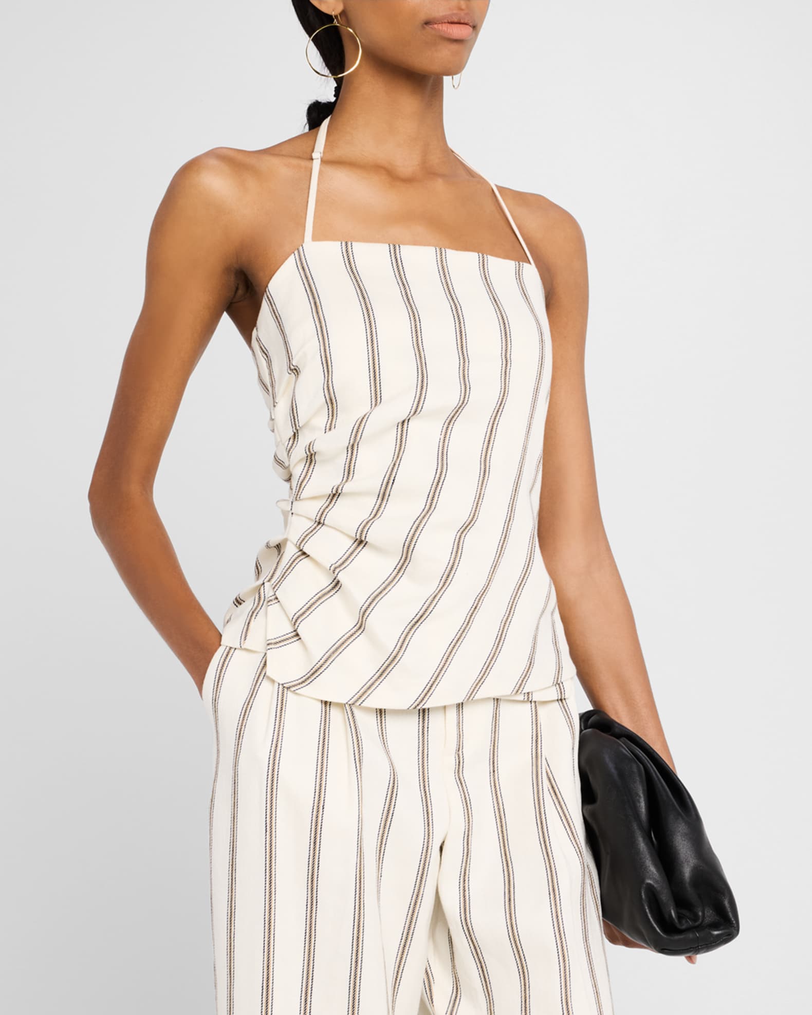 A.L.C. Charlotte Stripe Halter Top | Neiman Marcus