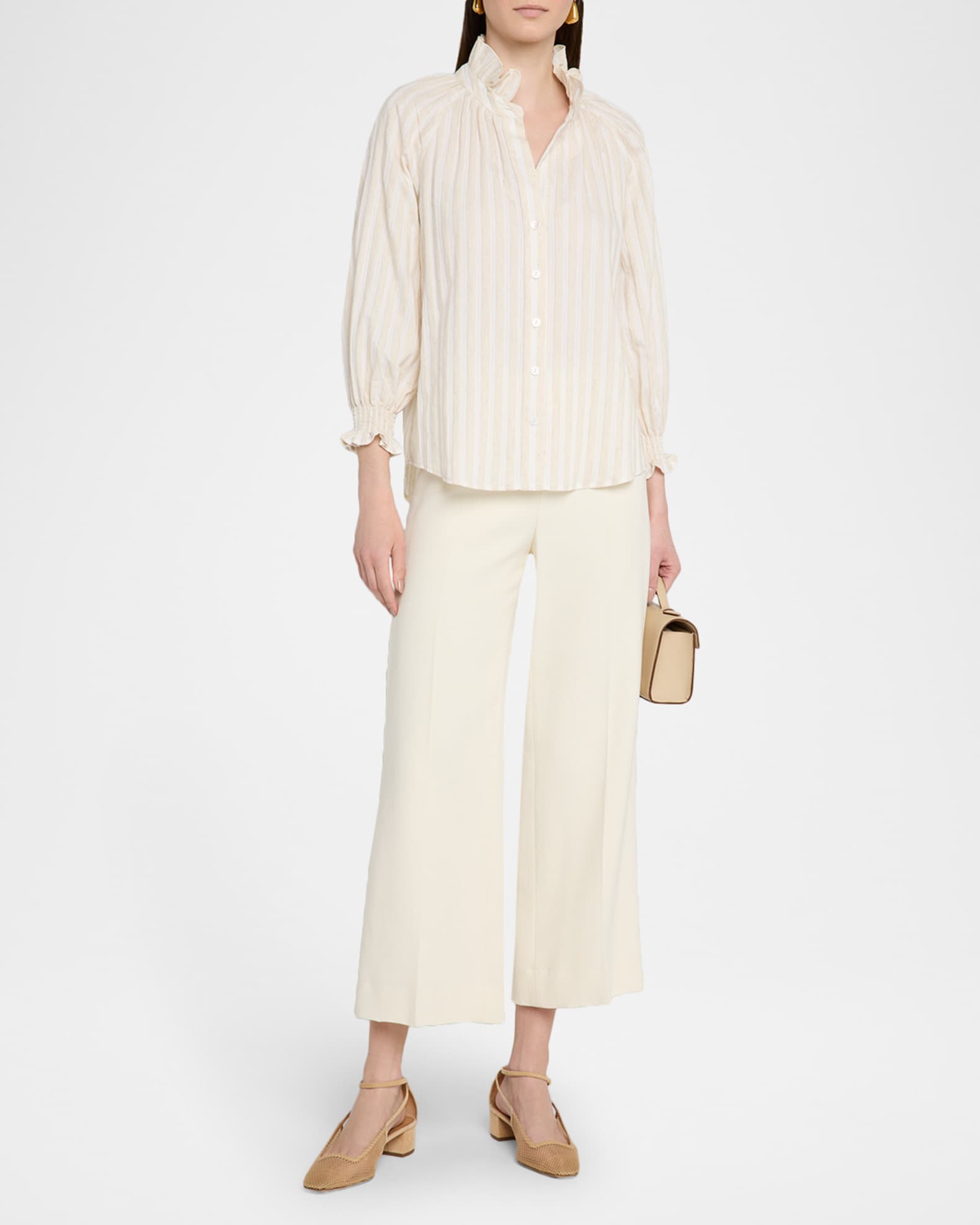 Finley Fiona Striped Button-Down Shirt | Neiman Marcus