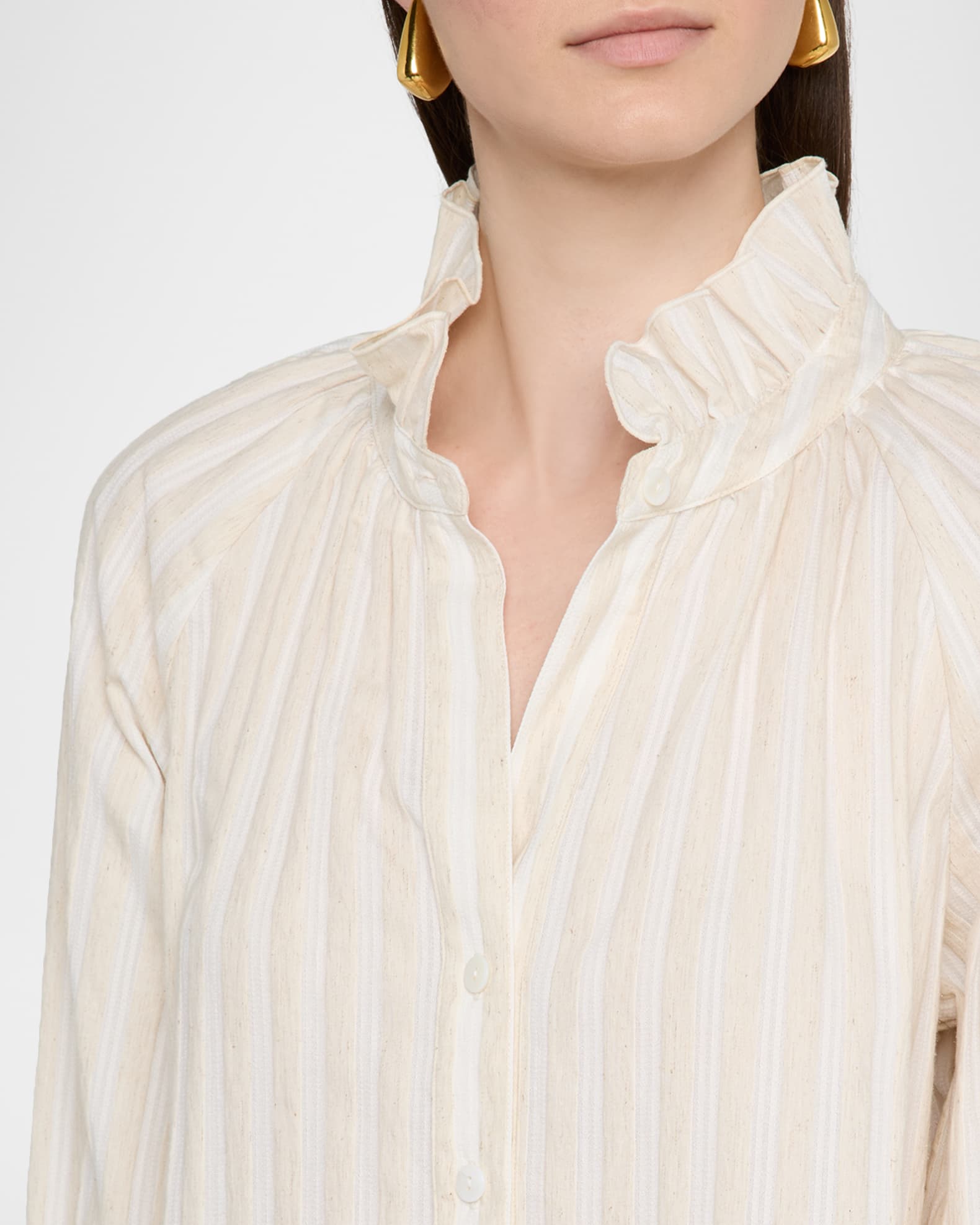 Finley Fiona Striped Button-Down Shirt | Neiman Marcus