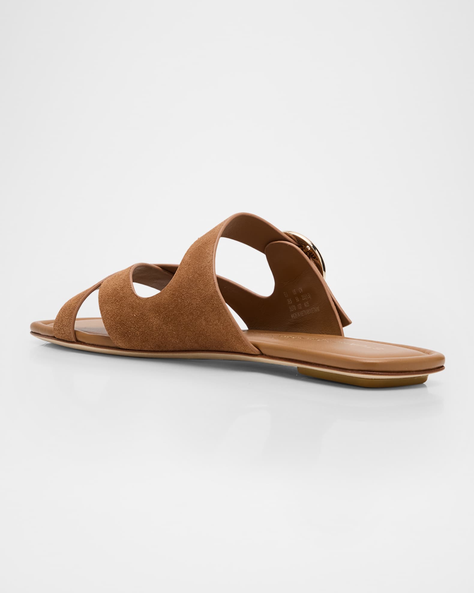 Stuart Weitzman Villa Suede Slide Sandals | Neiman Marcus