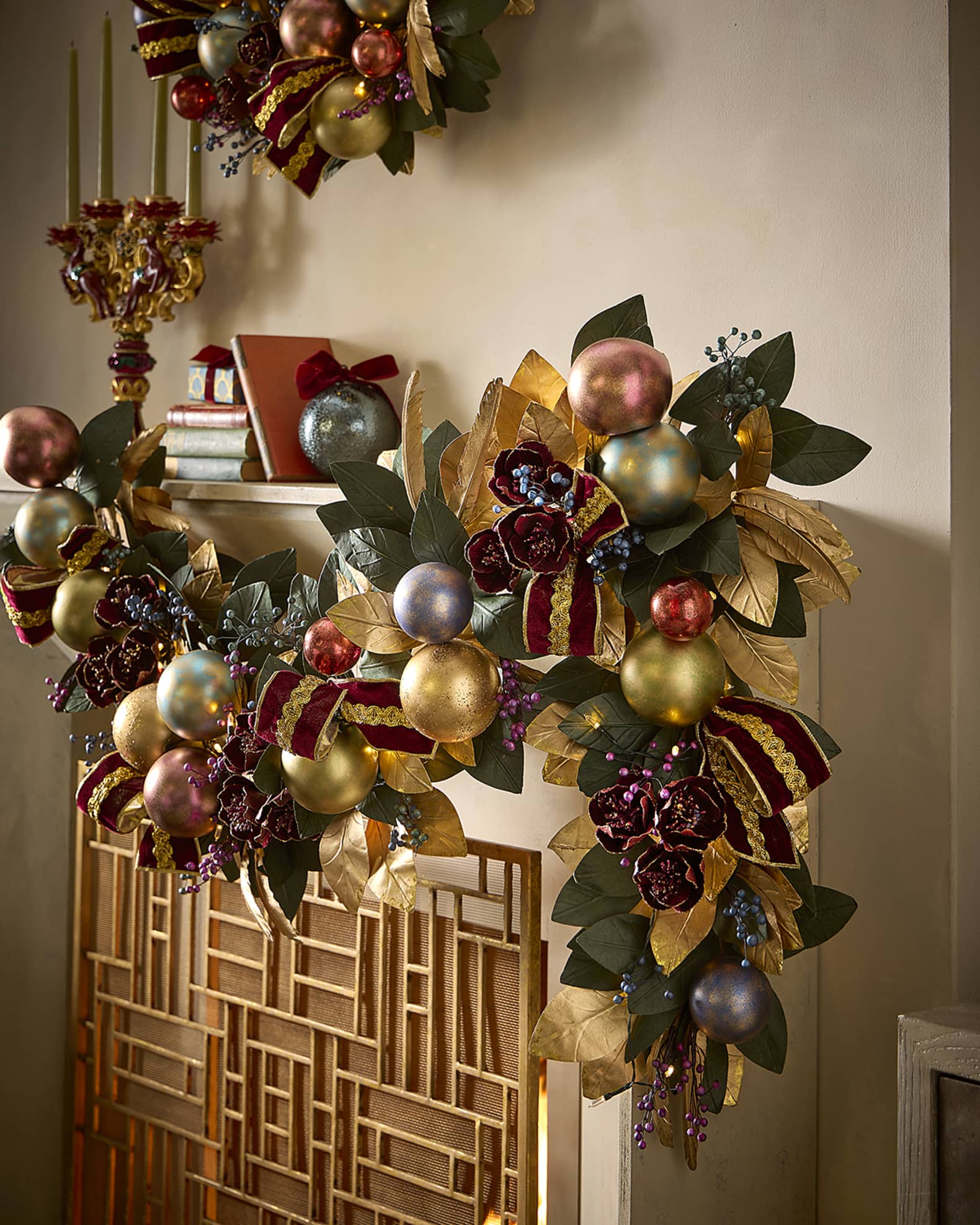 Neiman Marcus Pre-Lit Spiritual Christmas Garland, 72" | Neiman Marcus