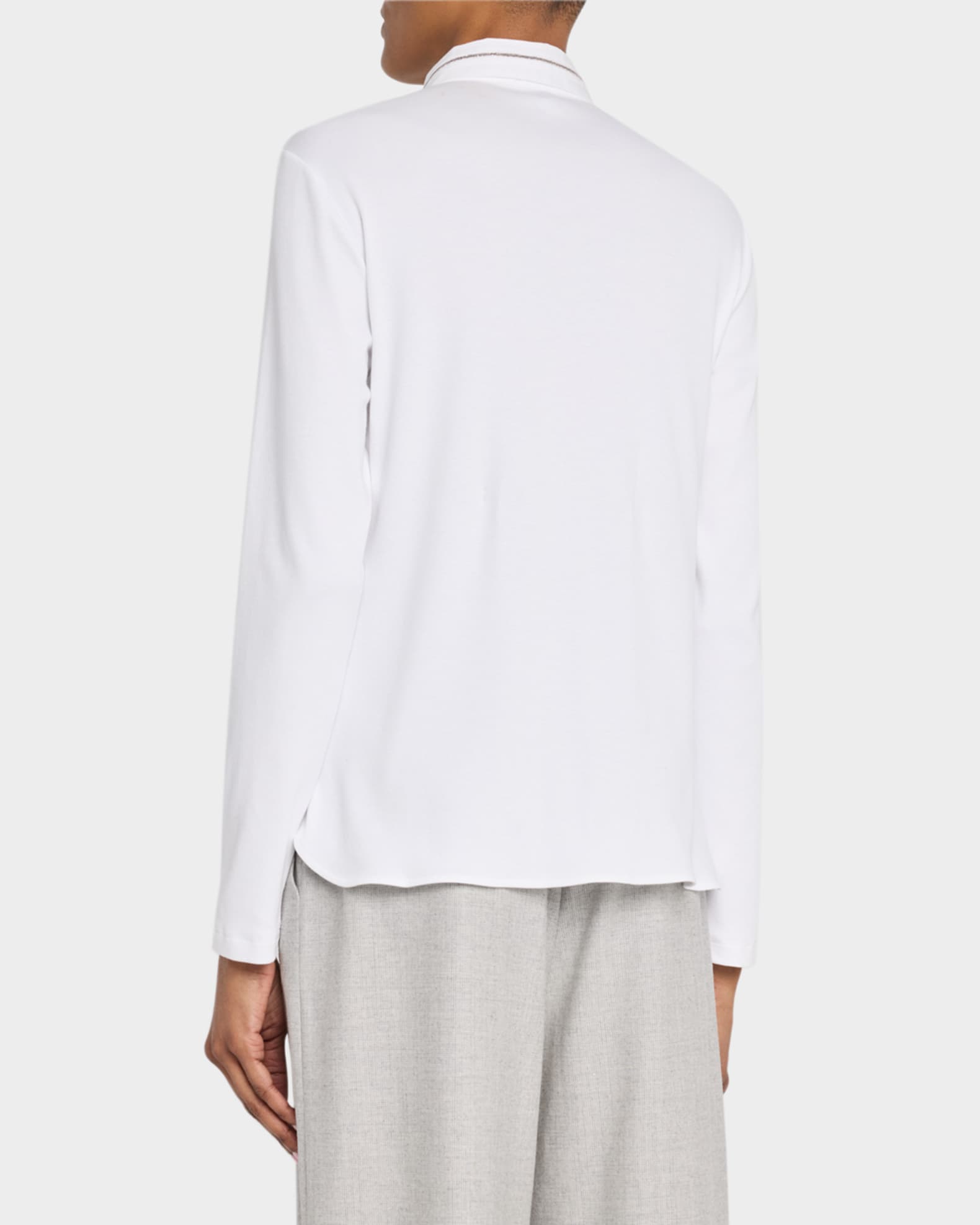 Peserico Punto Luce Stretch Cotton Shirt | Neiman Marcus