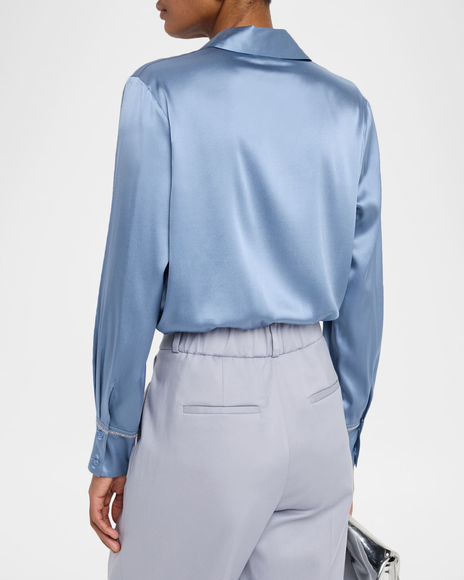 Peserico Punto Luce Silk-Blend Shirt | Neiman Marcus