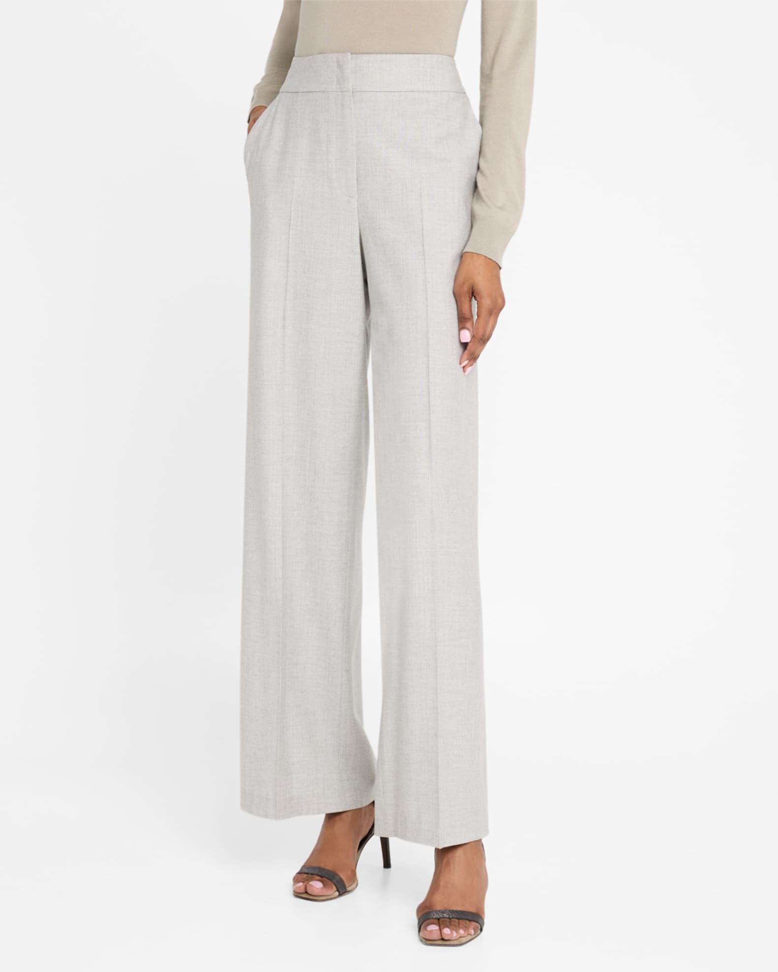 Peserico High-Rise Straight-Leg Pants | Neiman Marcus