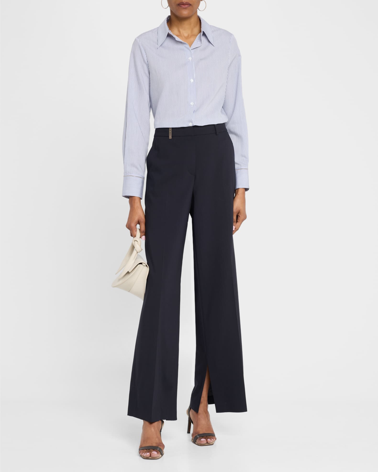 Peserico Striped Punto Luce Button-Down Shirt | Neiman Marcus