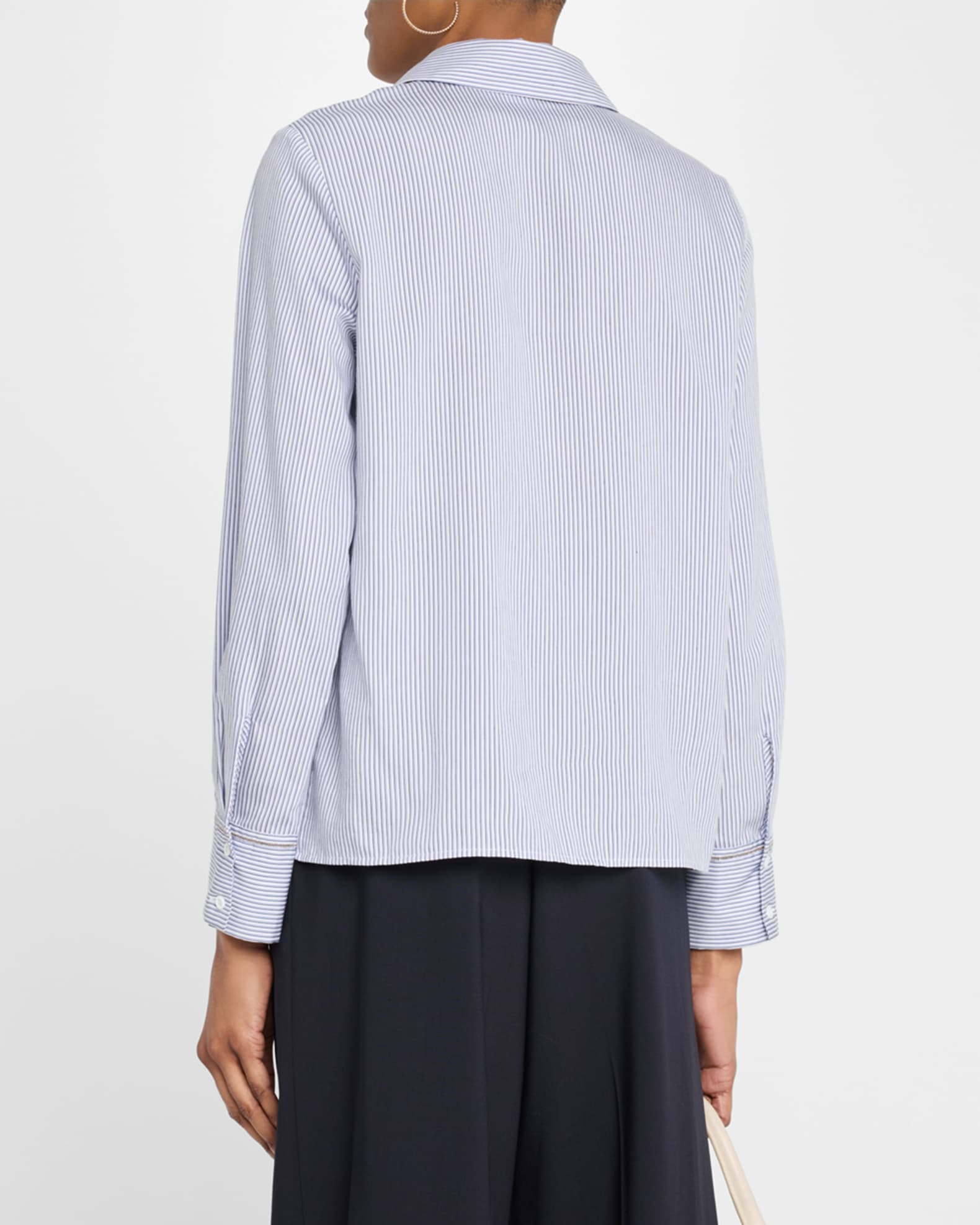 Peserico Striped Punto Luce Button-Down Shirt | Neiman Marcus