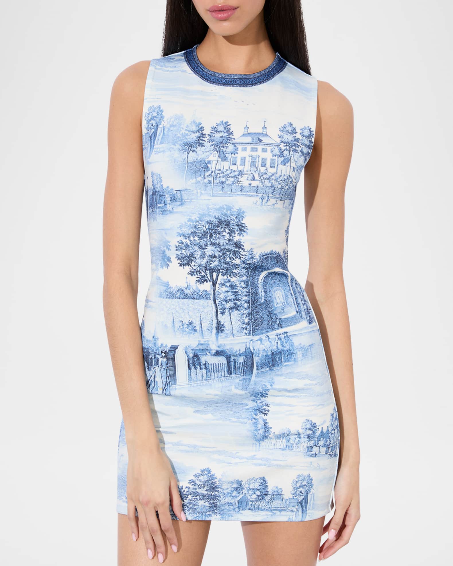 Alice + Olivia Wynell Fitted Mini Dress | Neiman Marcus