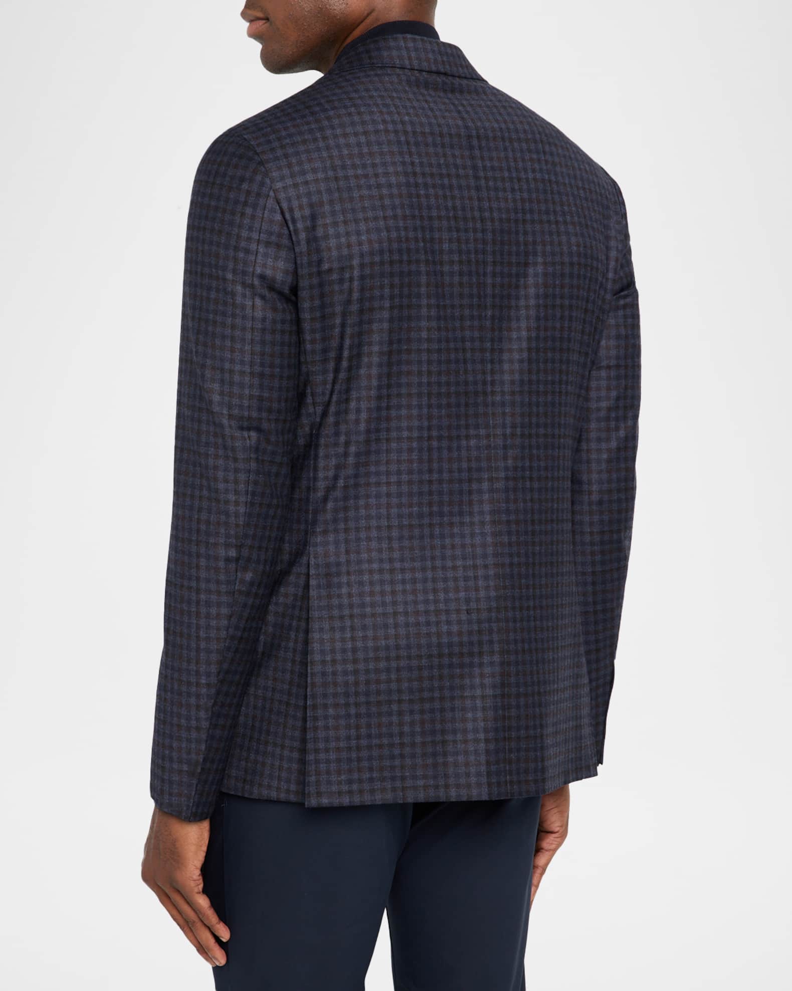 Canali Men's Gingham Wool Stretch Sport Coat | Neiman Marcus