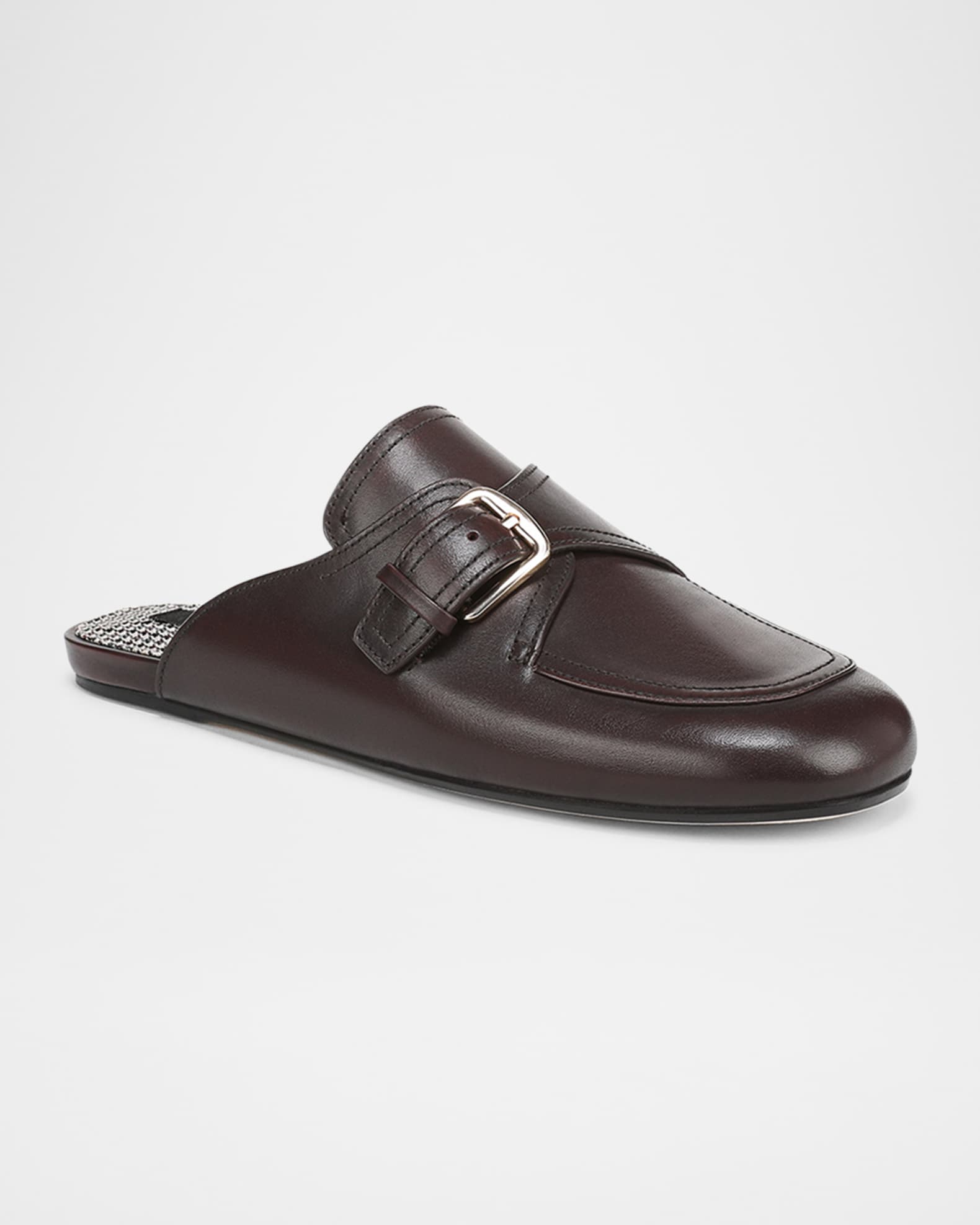 Vince Minetta Leather Buckle Mules | Neiman Marcus